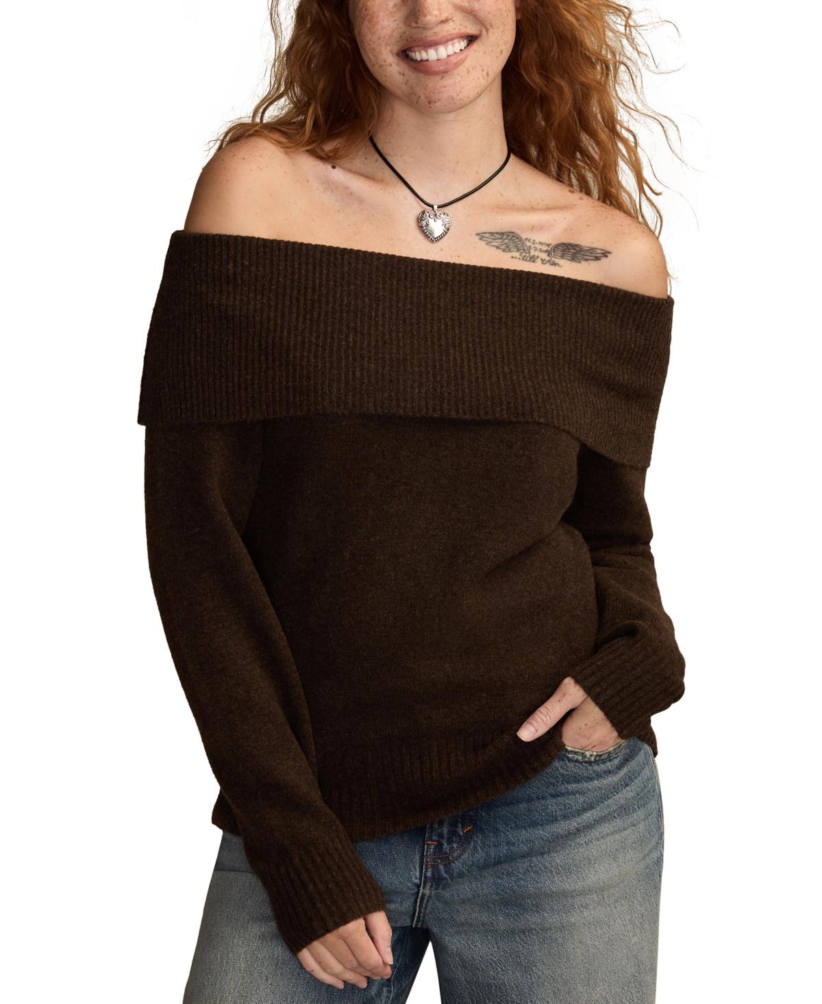 Click here for Lucky Brand Womens Cloud Off The Shoulder Pull On... prices