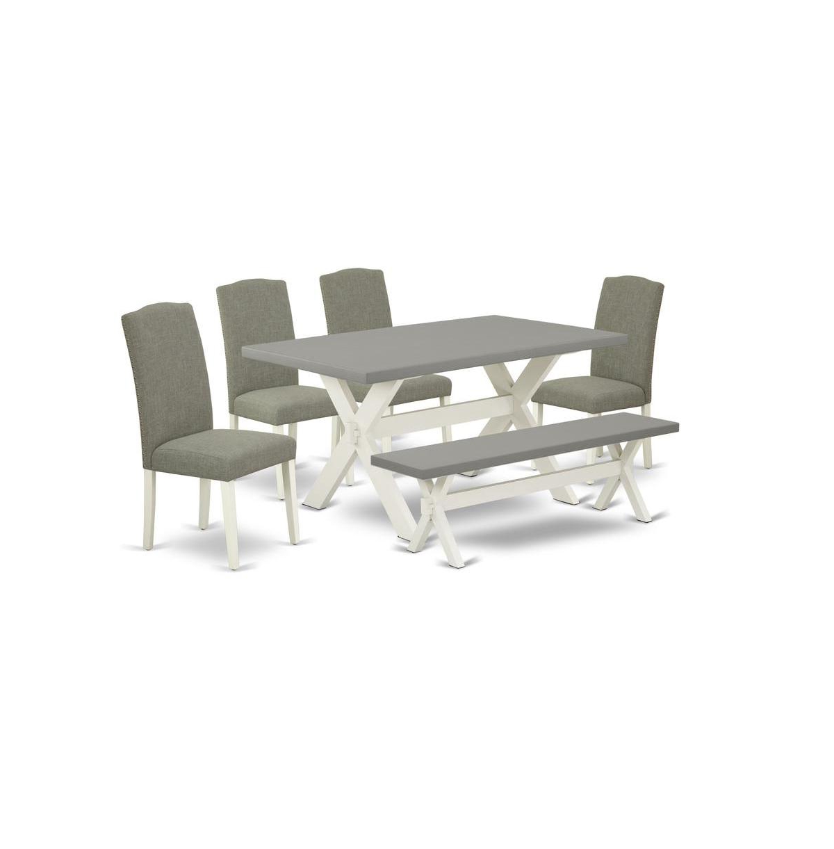 Click here for East West Furniture 6-Piece Stylish Rectangular Di... prices