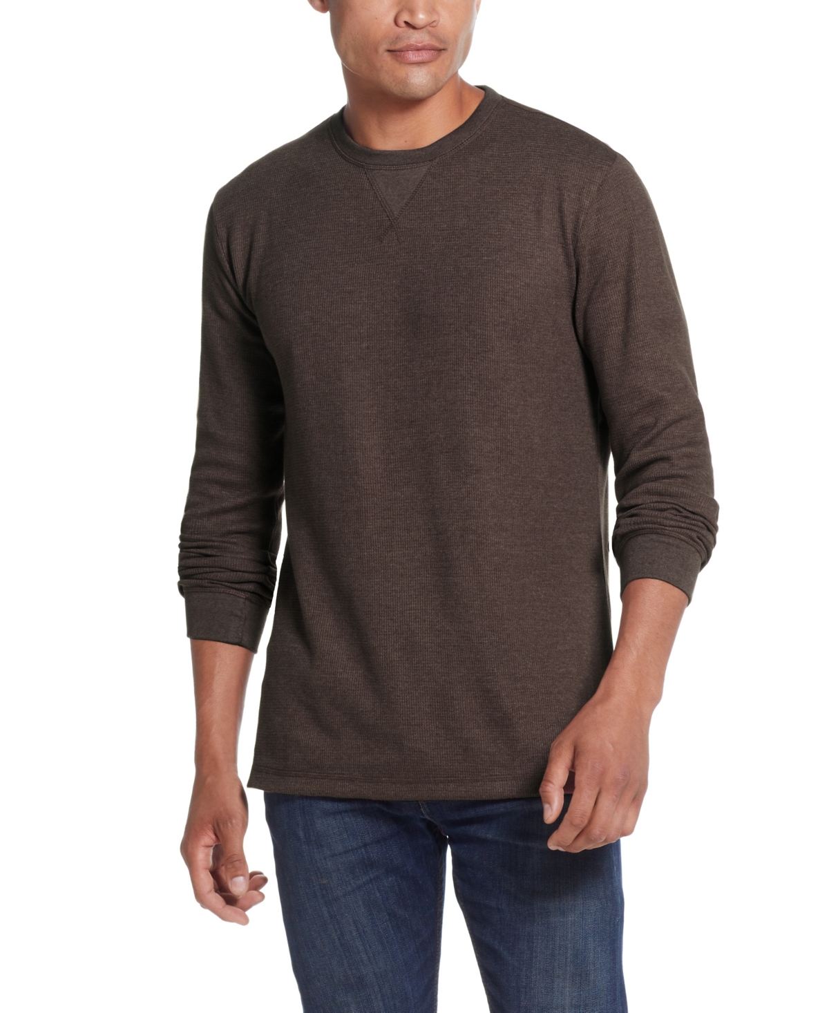 Click here for Weatherproof Vintage Mens Long Sleeve Waffle Crewn... prices
