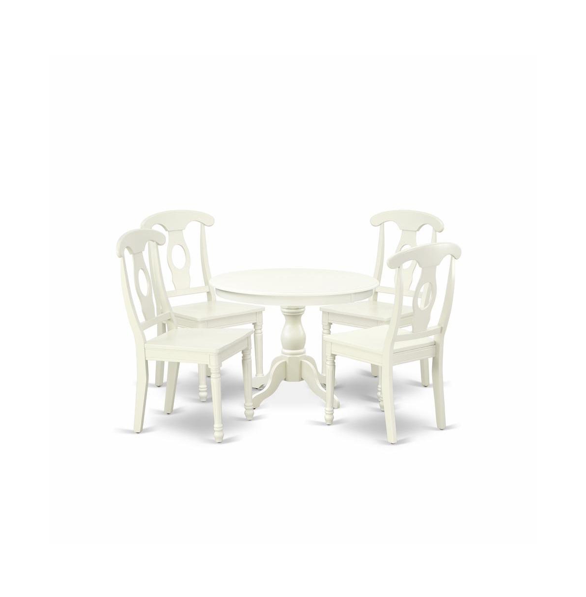 Click here for East West Furniture 5 Piece Kitchen Set - Linen Wh... prices
