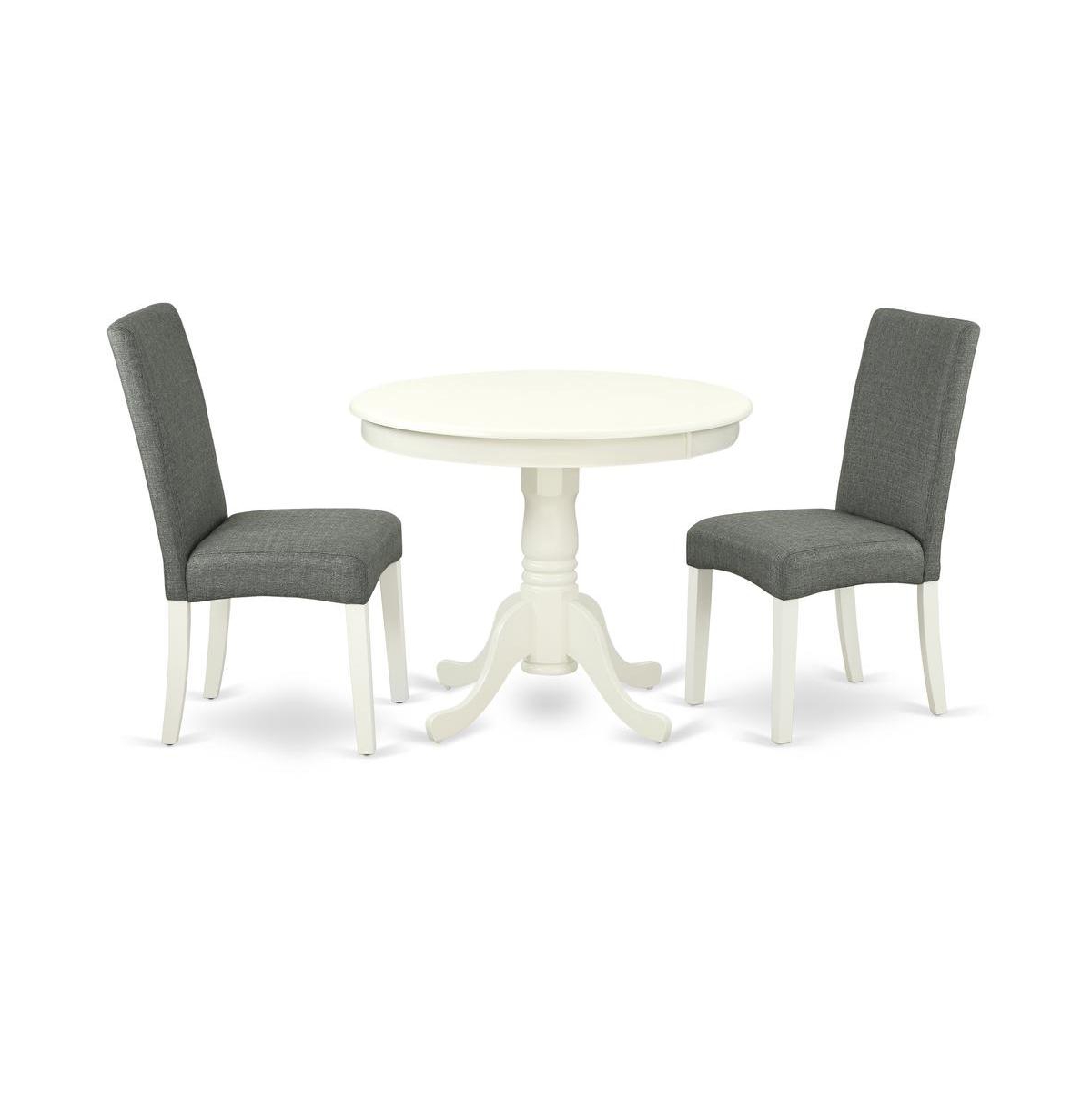 Click here for East West Furniture Dining Room Set Linen White -... prices