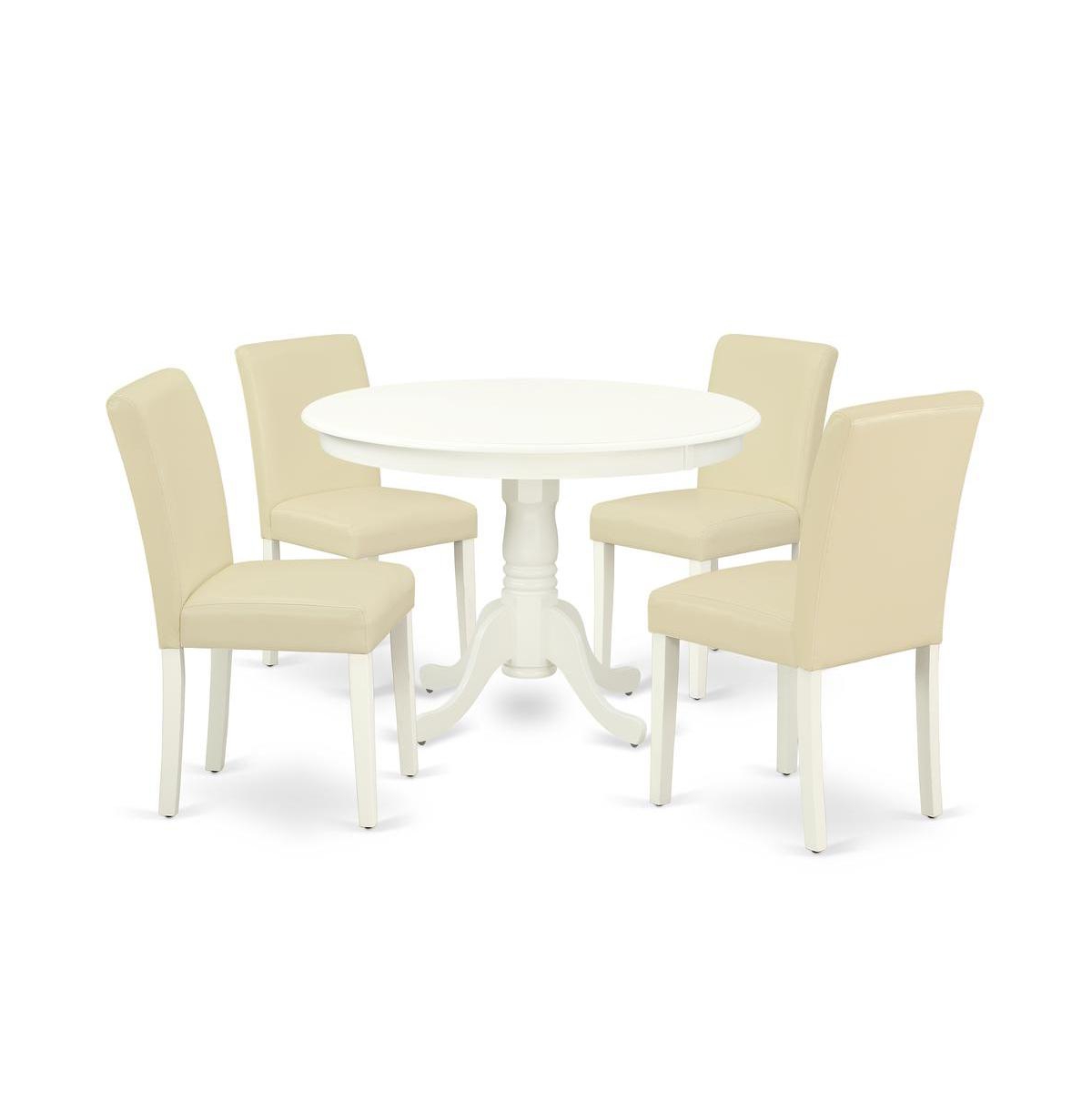 Click here for East West Furniture Dining Room Set Linen White -... prices