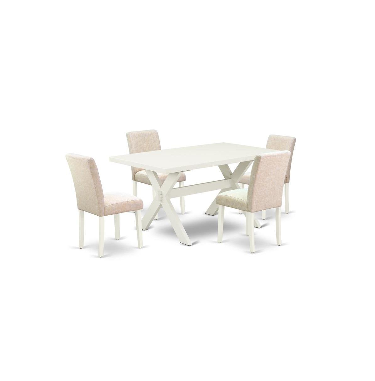 Click here for East West Furniture 5-Pc Rectangular Dining Table... prices