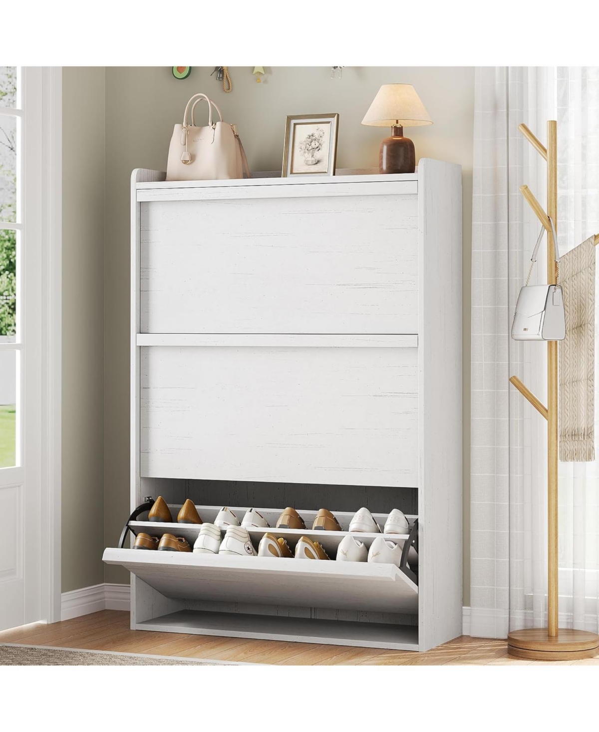 Click here for gaomon Shoe Cabinet with 3 Flip Drawers  Modern Sh... prices