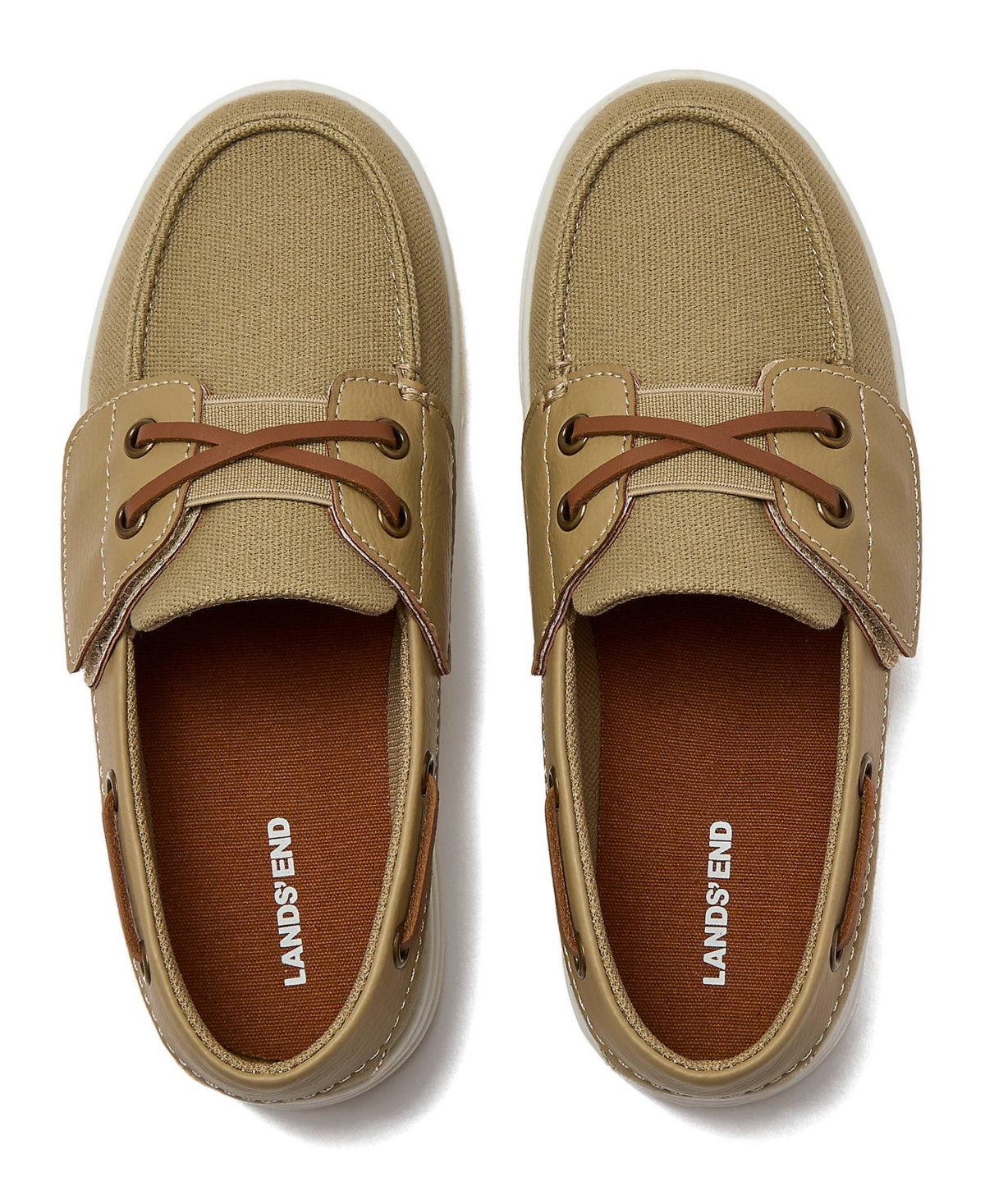 Click here for Lands End Kids Canvas Easy On Boat Shoes - Desert... prices