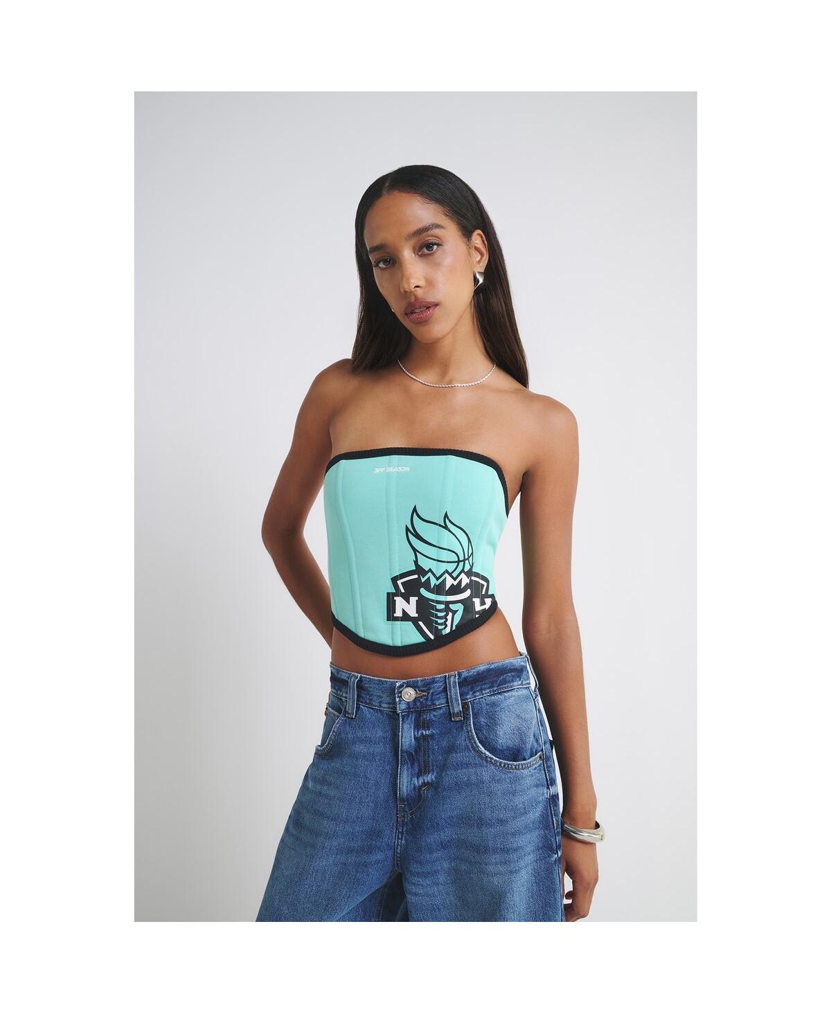 Click here for Off Season Womens Mint New York Liberty Fleece Cor... prices