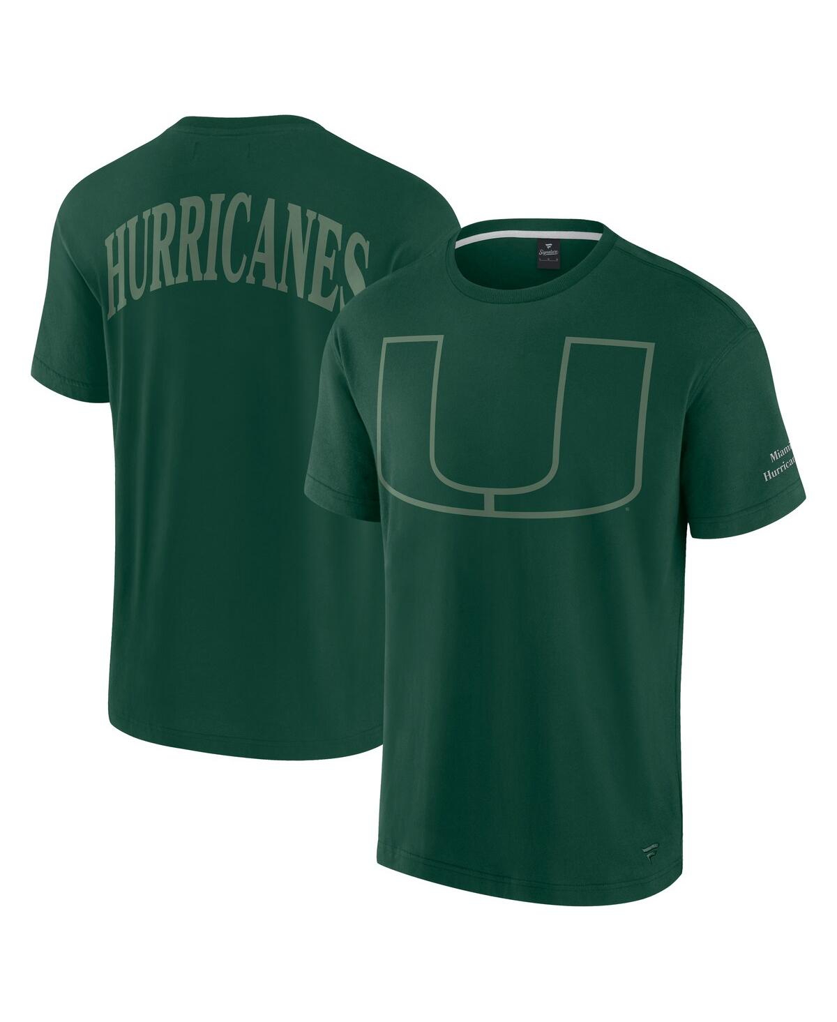 Click here for Fanatics Mens Green Miami Hurricanes Iconic T-Shir... prices
