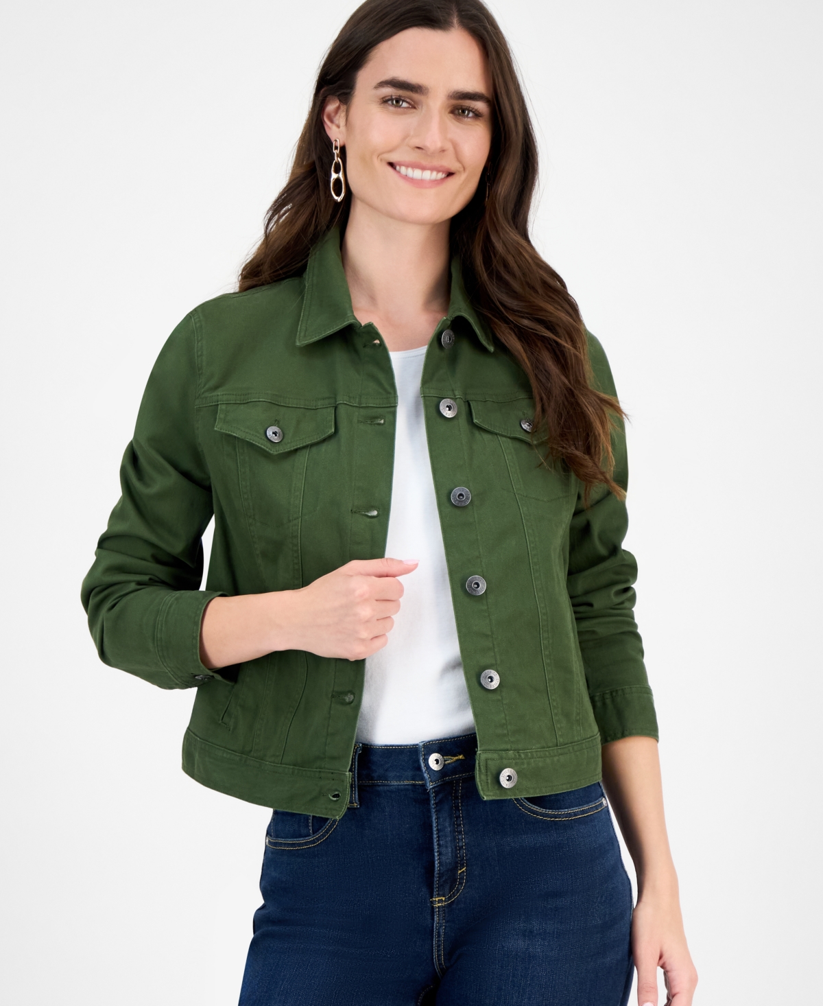 Click here for Style & Co Womens Classic Denim Jacket  Created fo... prices