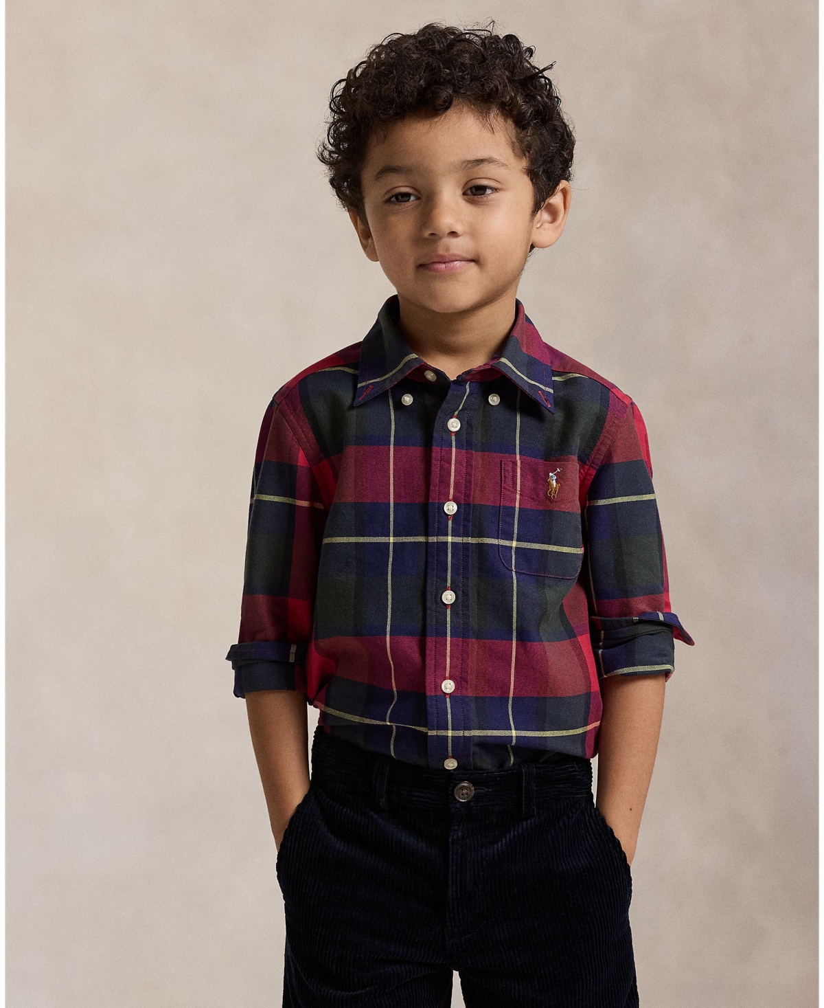 Click here for Polo Ralph Lauren Boys 2-7 Plaid Oxford Shirt - Re... prices