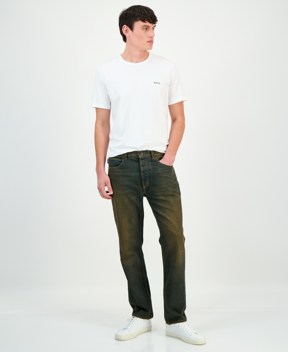 Click here for Hugo Boss Mens Jonah Regular Fit Jeans - Navy prices