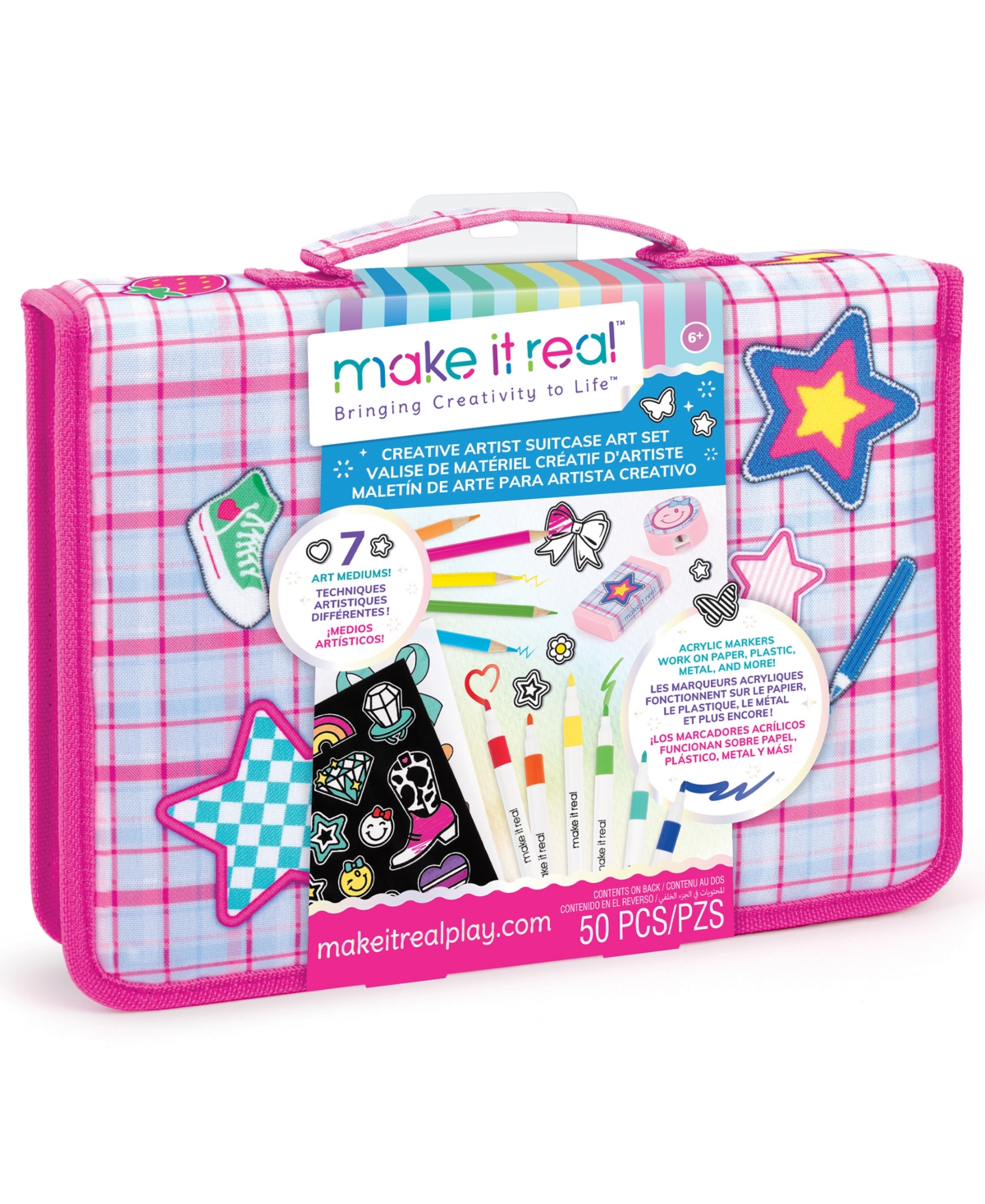 Click here for Make It Real Creative Artist Suitcase Art Set - Mu... prices
