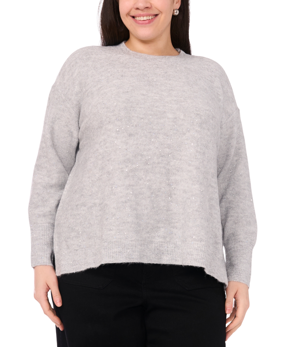 Click here for Vince Camuto Plus Size Sequin Crewneck Sweater - V... prices