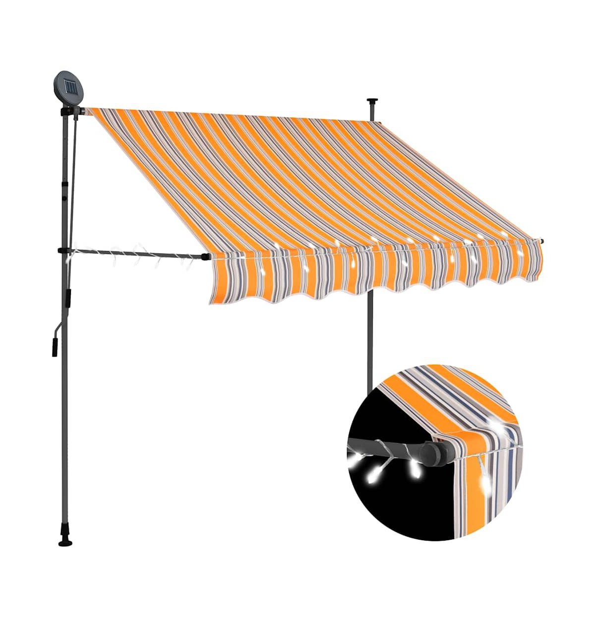 Click here for Retractable Awning Yellow and blue Polyester with... prices