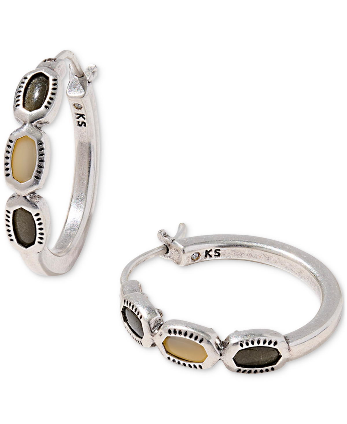 Click here for Kendra Scott Mini Elisa Multi-Stone Gold-Tone Hoop... prices
