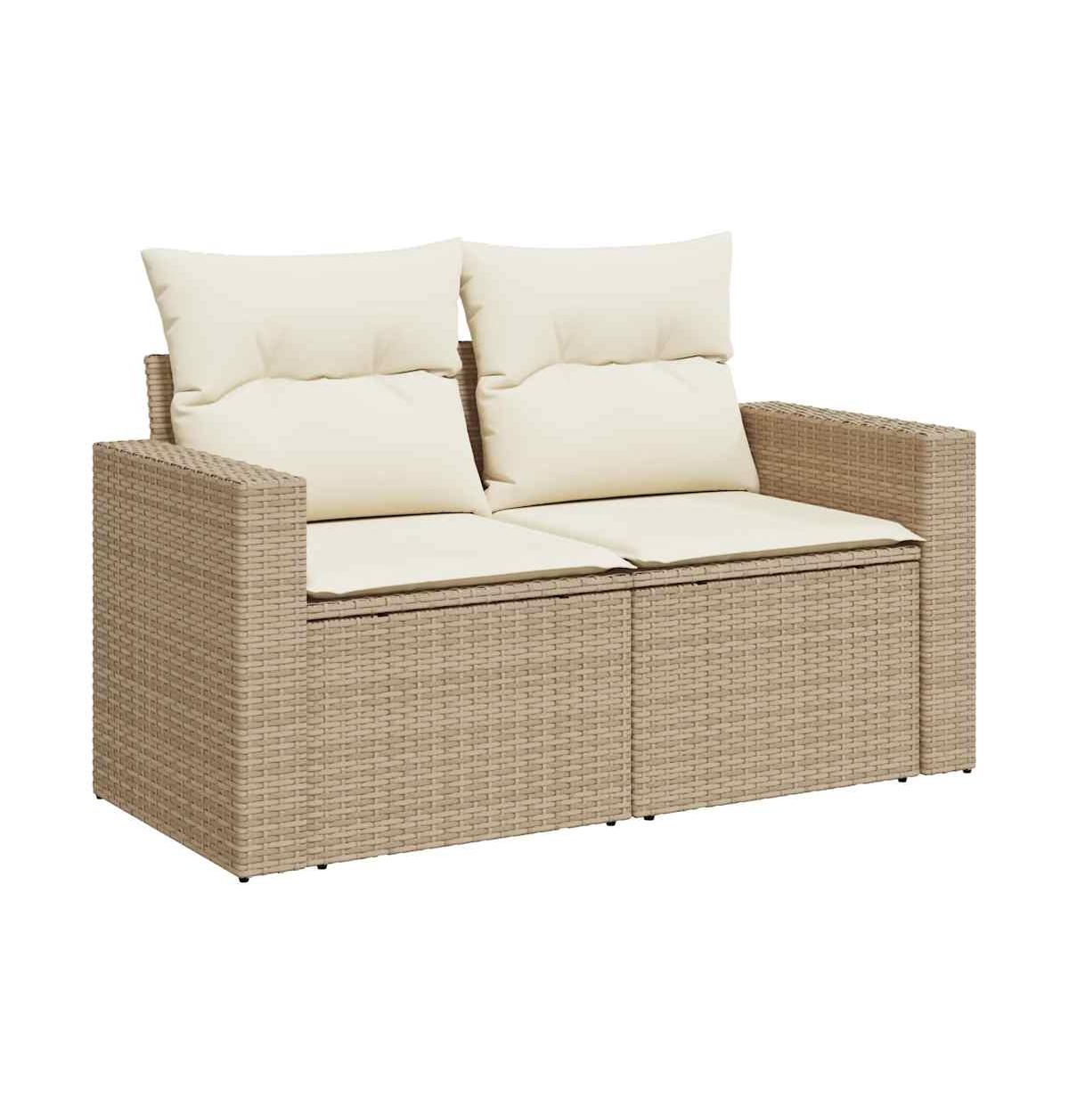 Click here for Garden Sofa Beige Pe Rattan Two-seater Adjustable... prices