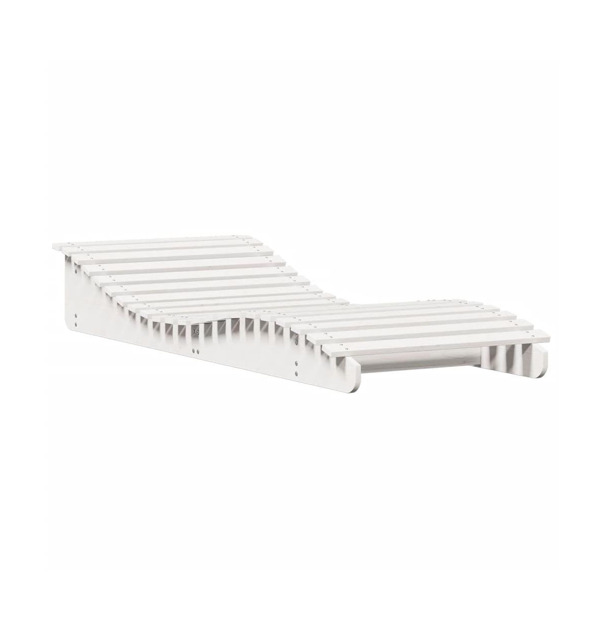 Click here for Sun Lounger White Solid pine wood 80.7 x 31.5 x 12... prices