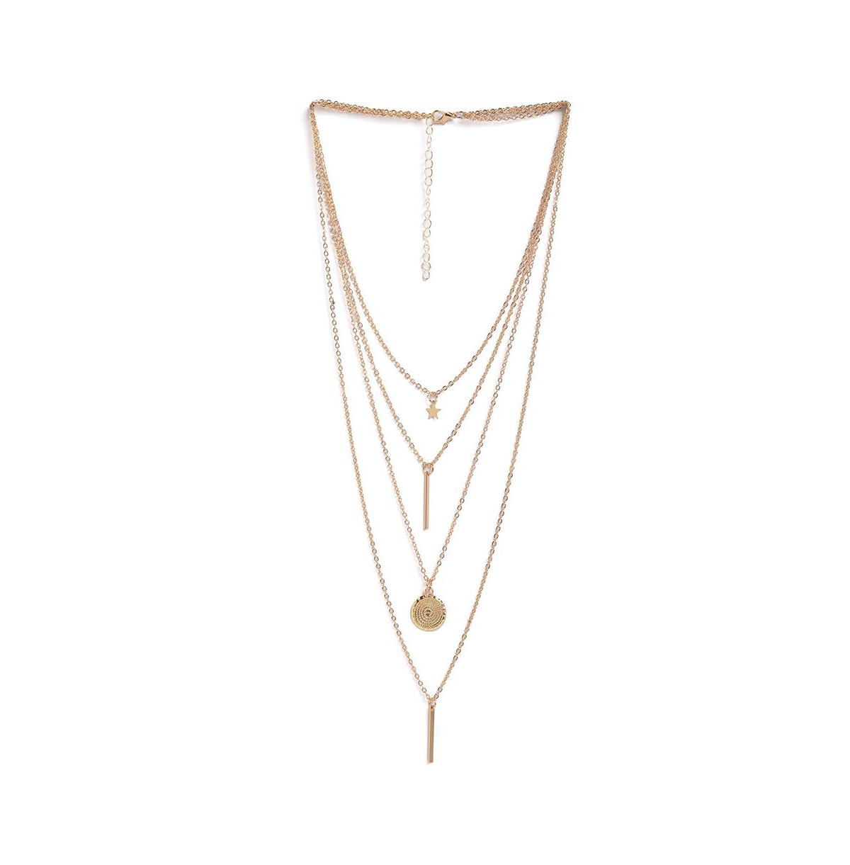 Click here for Sohi Womens Swirl Layered Necklace - Gold prices