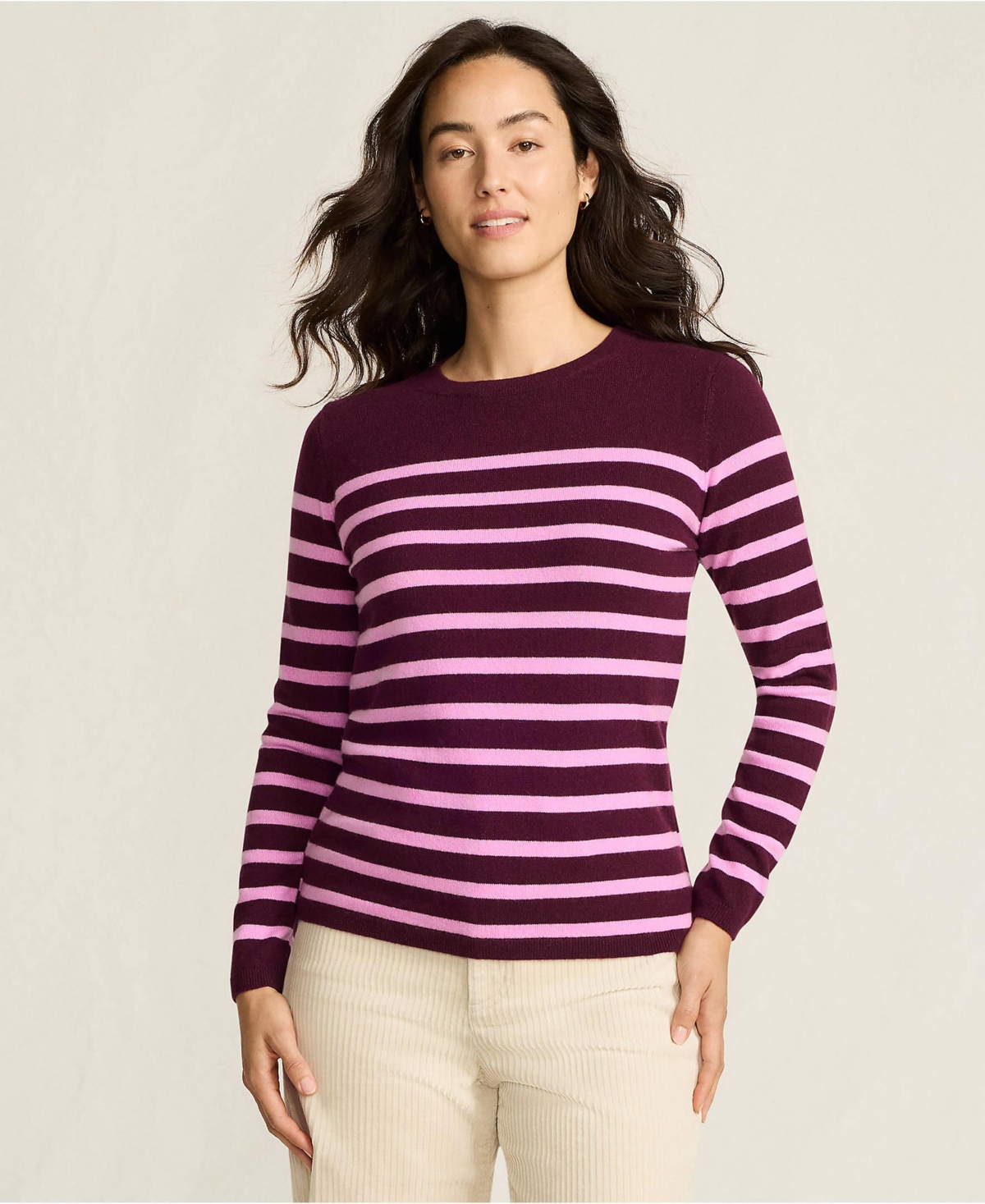 Click here for Lands End Womens Cashmere Sweater - Burgundy/pink... prices