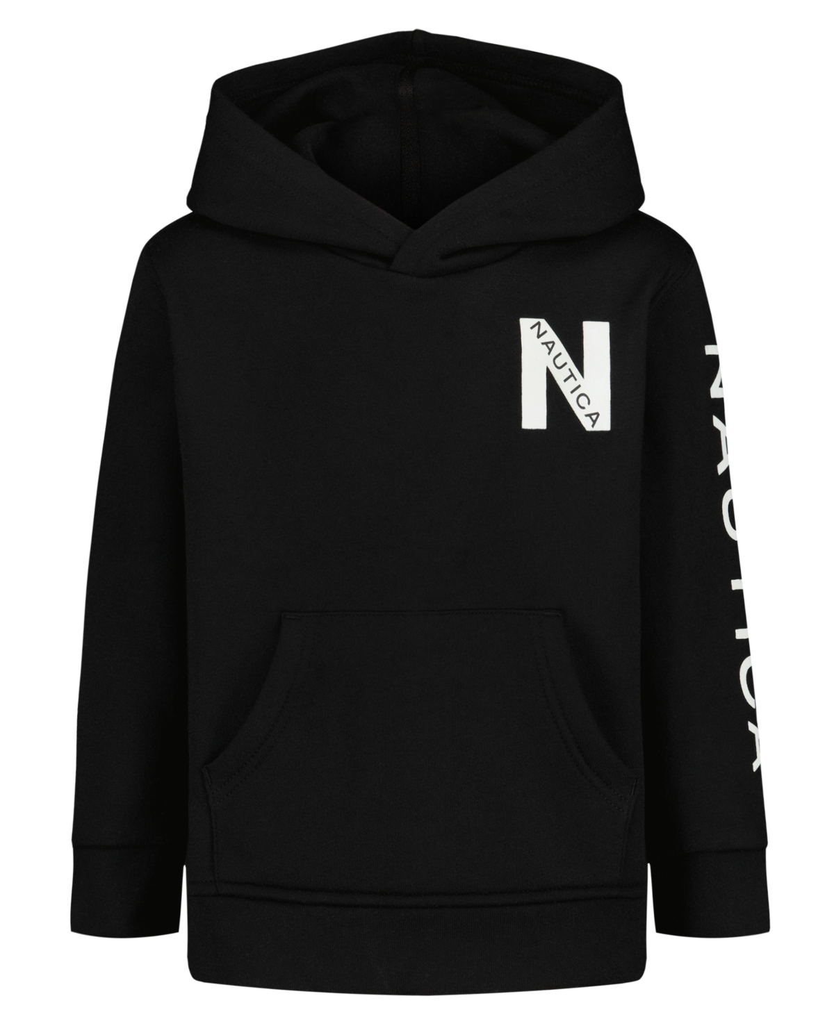 Nautica Toddler and Little Boys 2T-7 Flag Pull-On Hoodie Sweatshirt - True Black