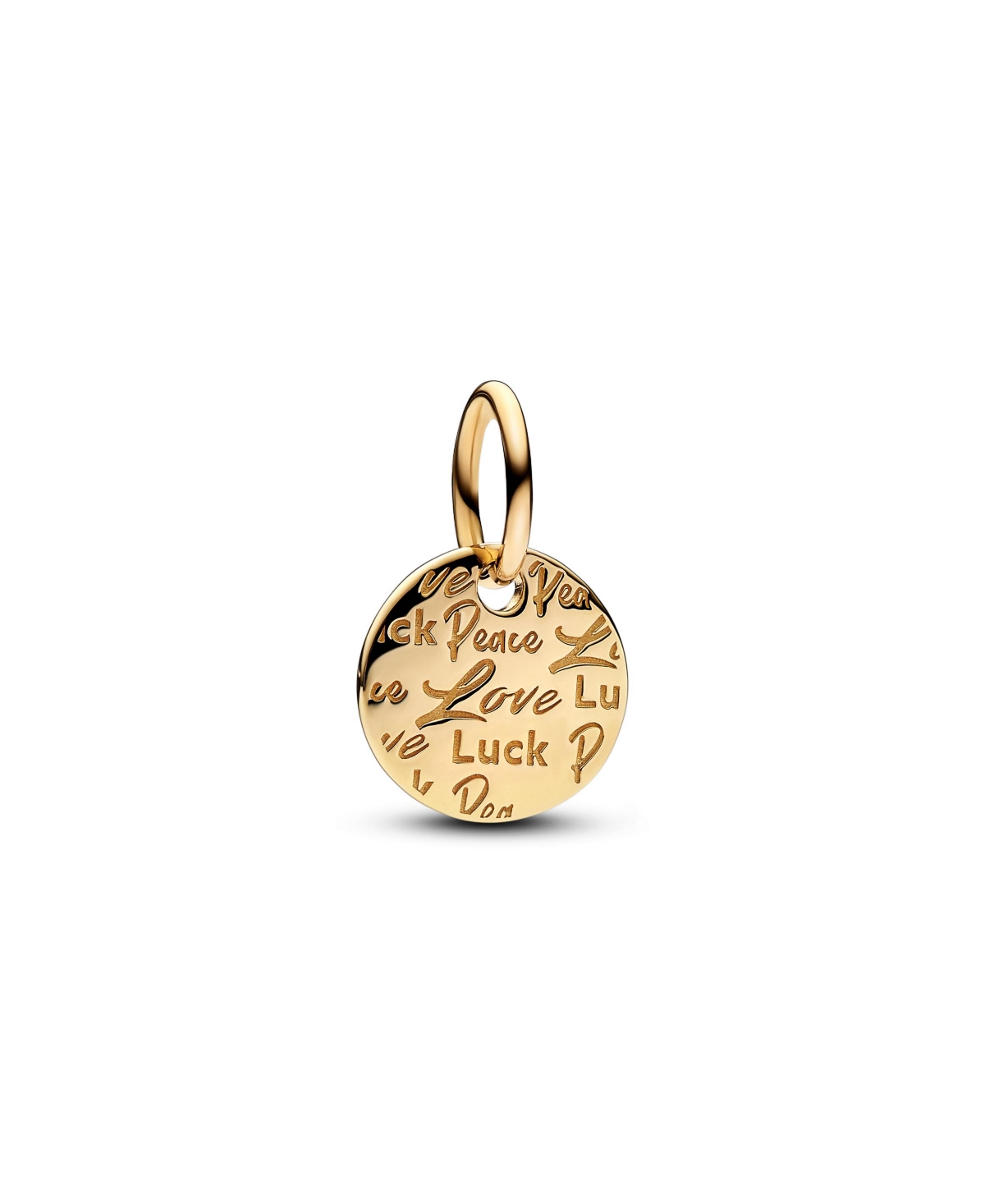 Click here for Pandora Gold Plated Peace Love Luck Dangle Charms... prices