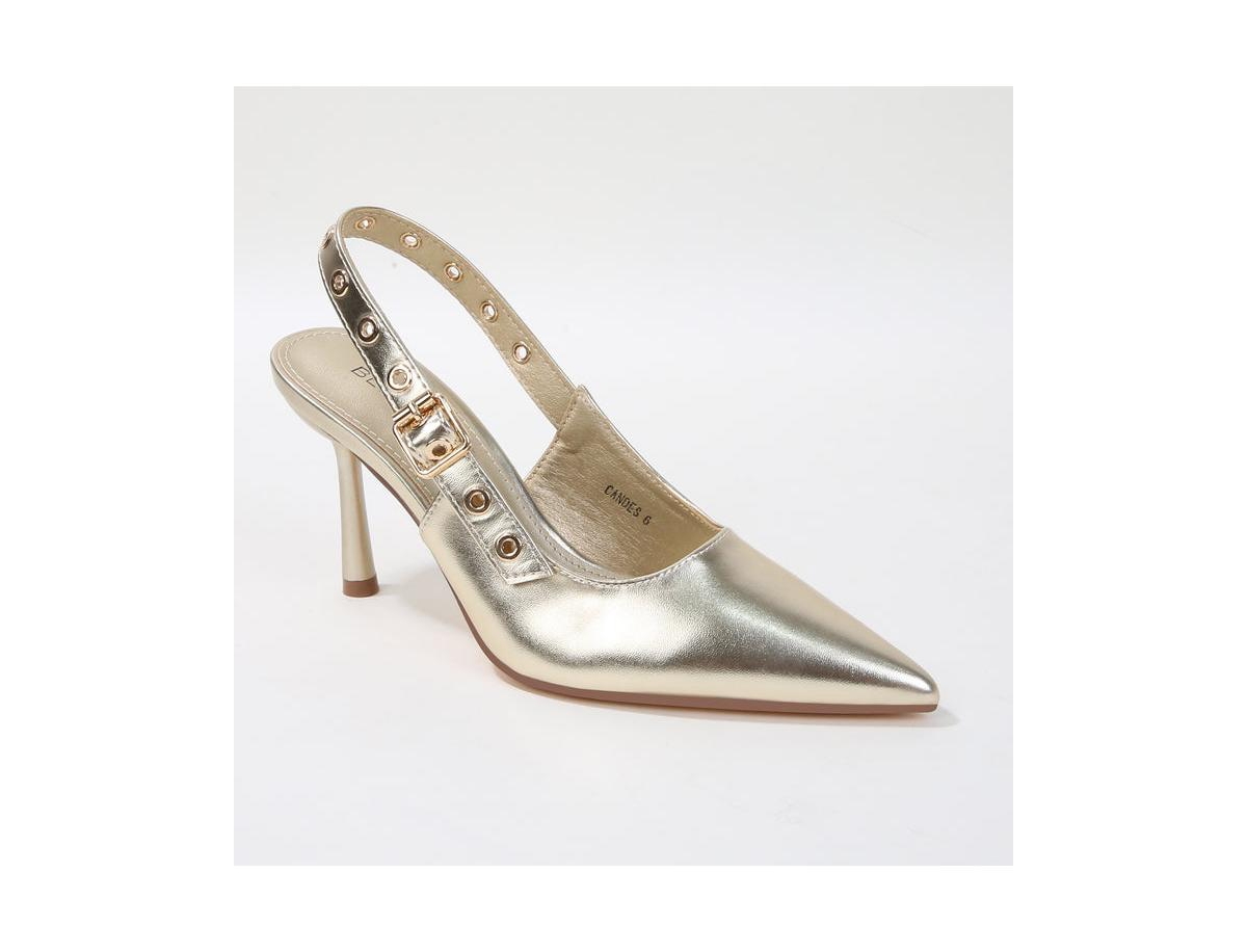 Click here for Berness Candes Grommet Strap Slingback - Gold prices