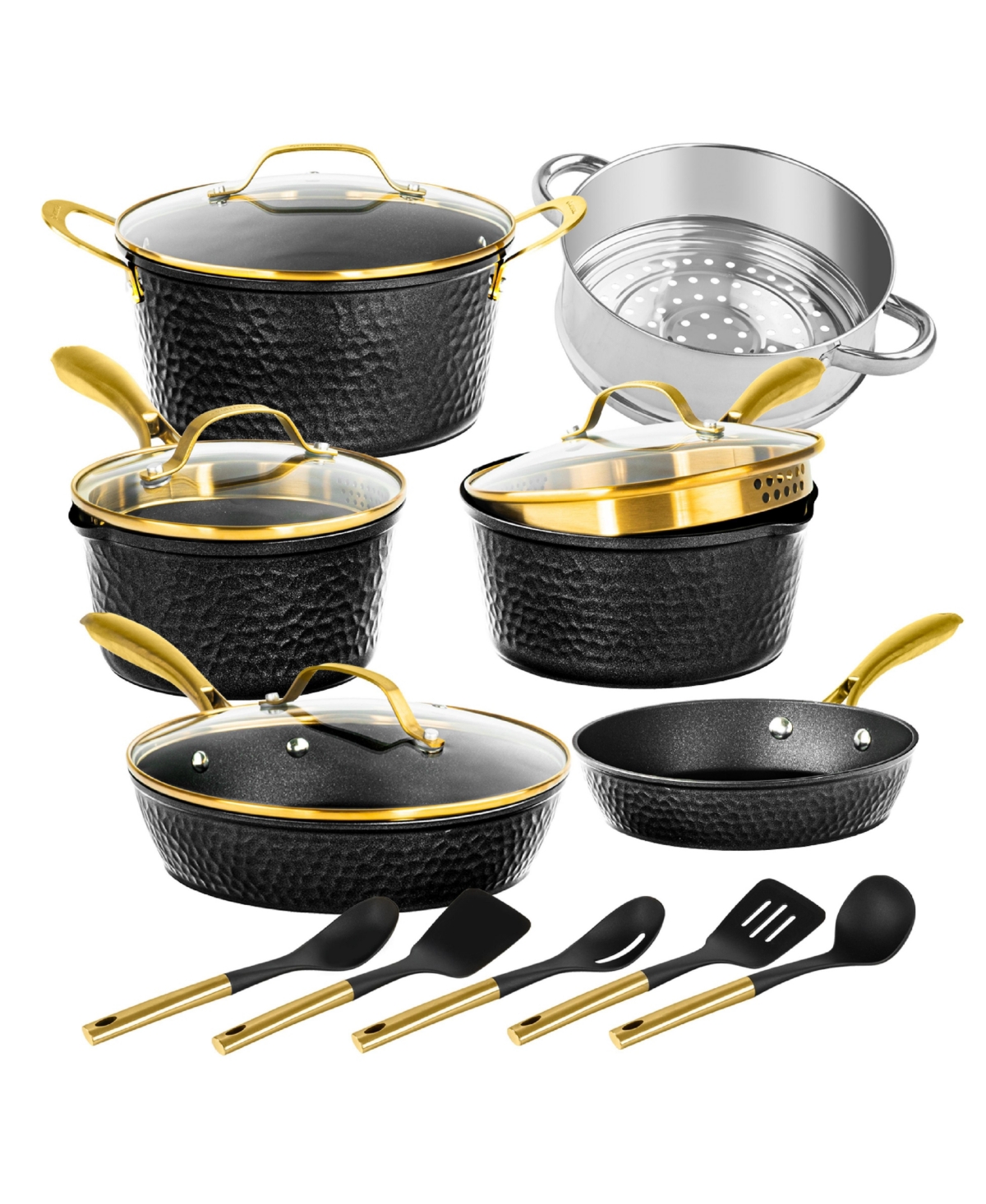 Click here for Charleston Collection 15-Piece Hammered Ceramic Co... prices
