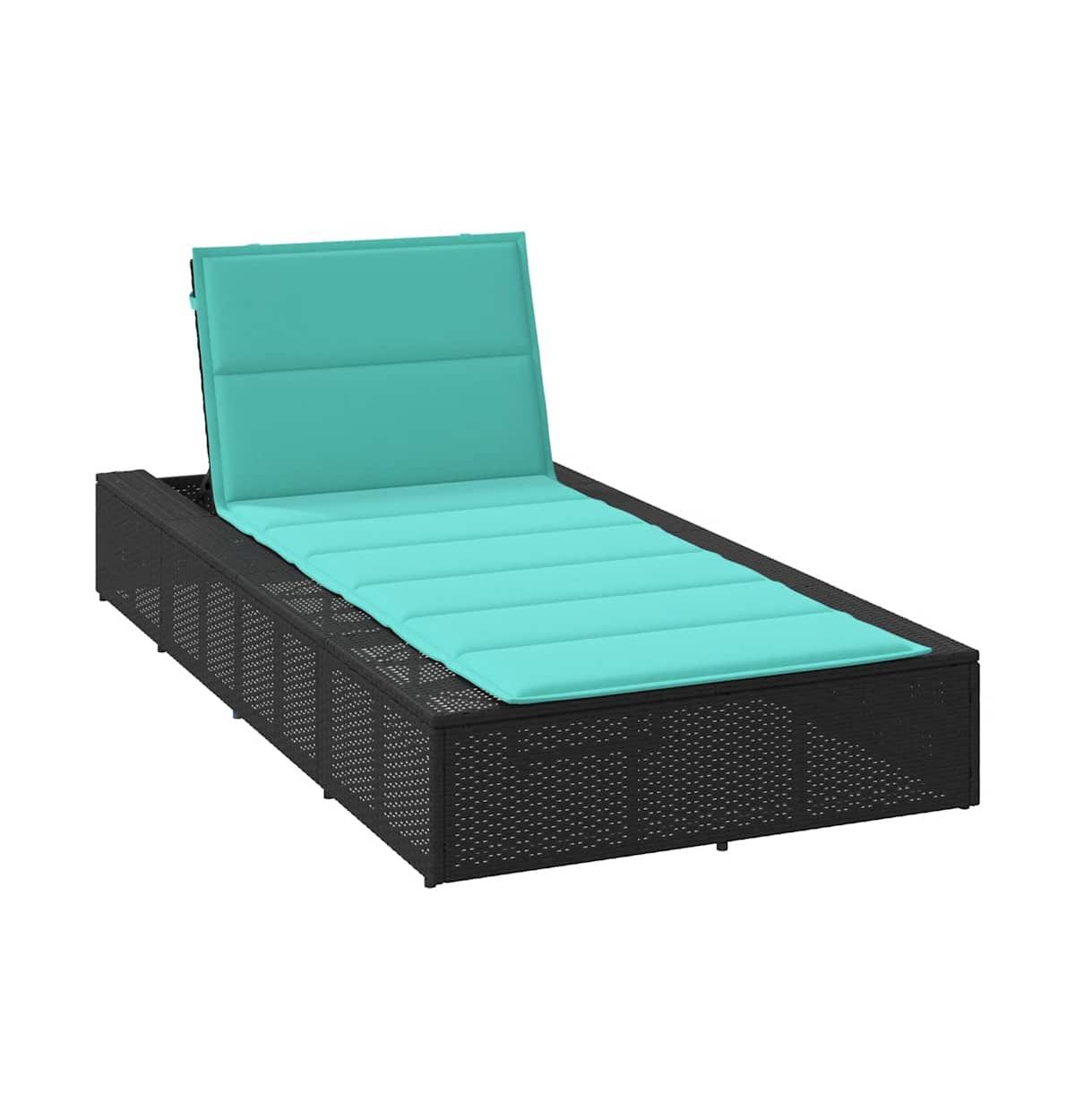Click here for Patio Sunbed Black Pe Rattan Large Height-Adjustab... prices