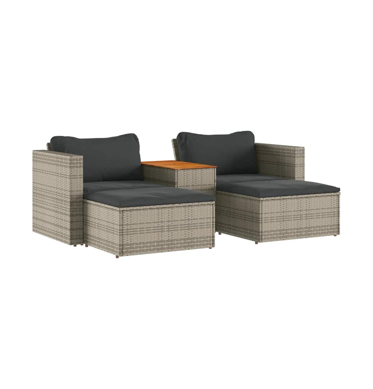 Click here for Garden Sofa Set Grey Pe Rattan Modular Garden Sofa... prices
