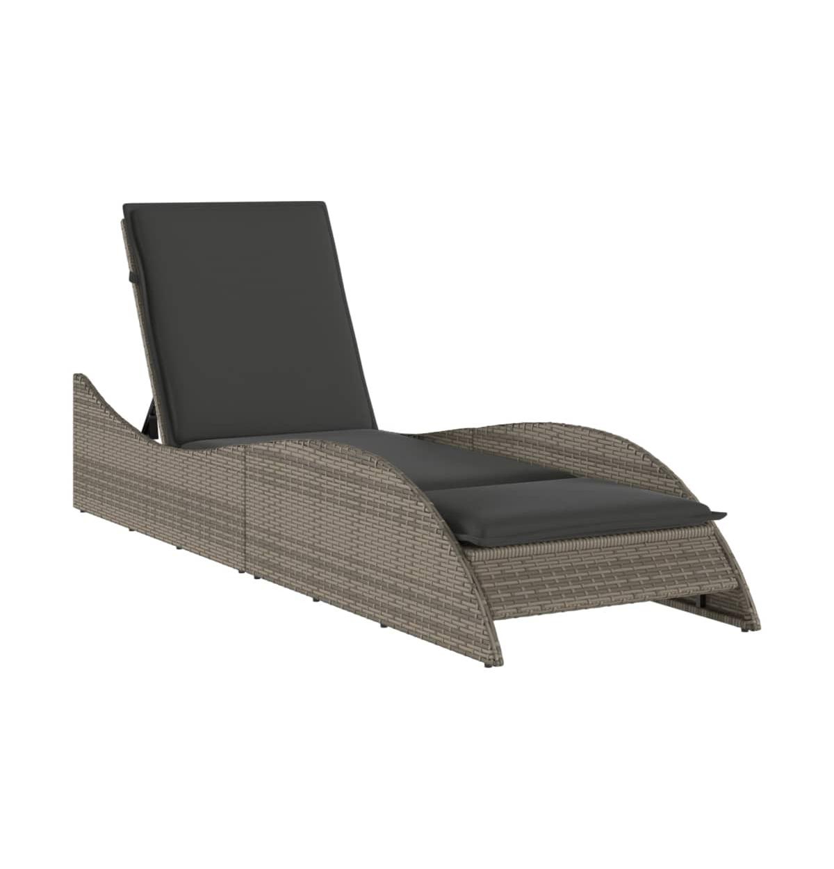 Click here for Sun Lounger Grey Pe rattan 23.6 x 80.7 x 28.7 in -... prices