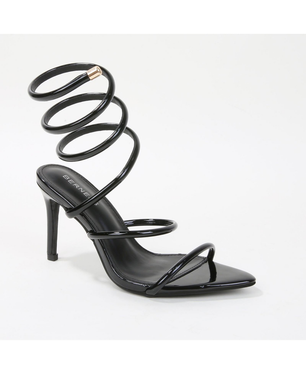 Click here for Berness Alison Leg Wrap Sandals - Black prices