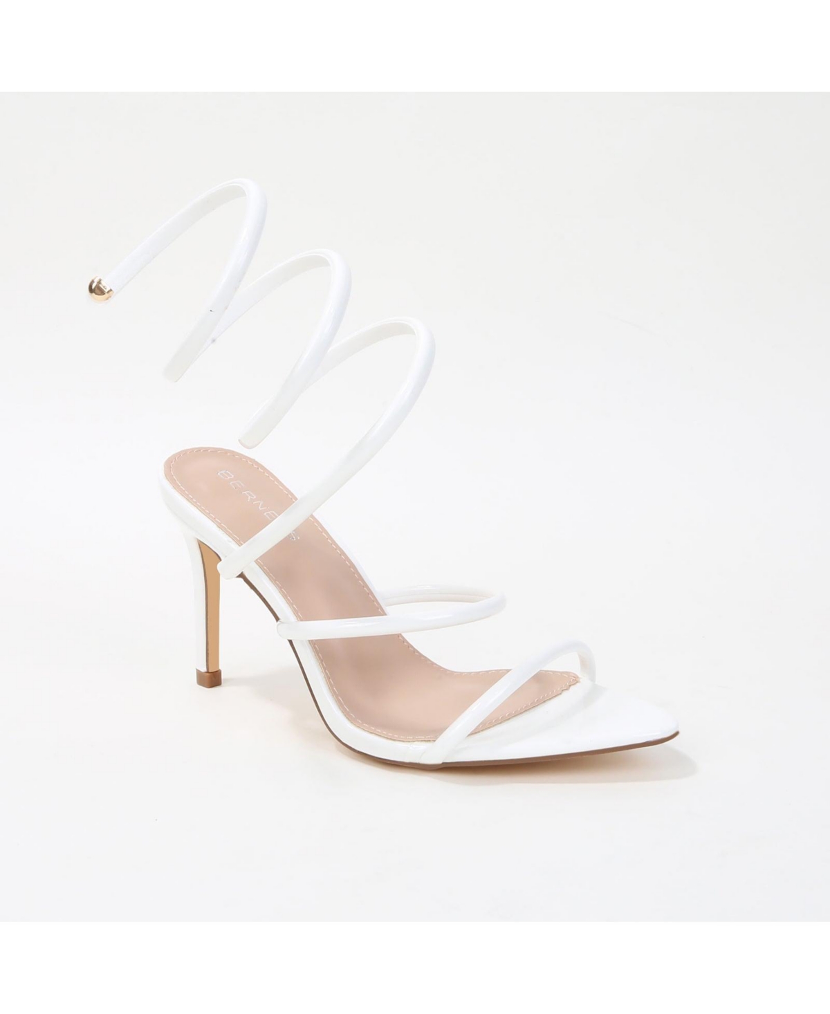 Click here for Berness Alison Leg Wrap Sandals - White prices