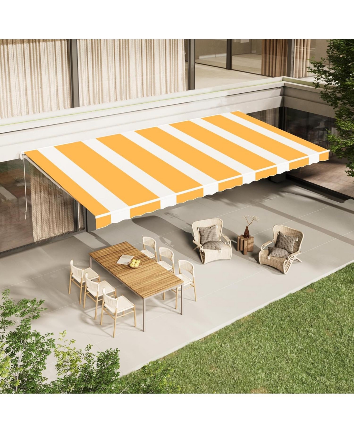 Click here for Aecojoy 13x10 Manual Retractable Awning Sun Shade... prices