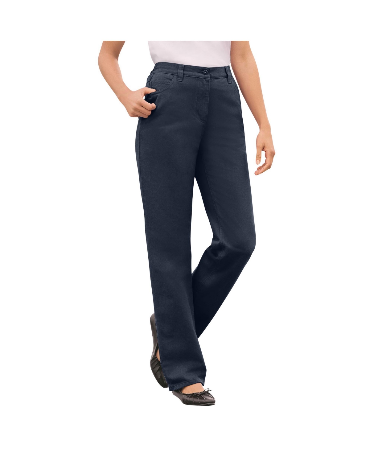 Click here for Woman Within Womens Within Perfect Cotton Back Ela... prices