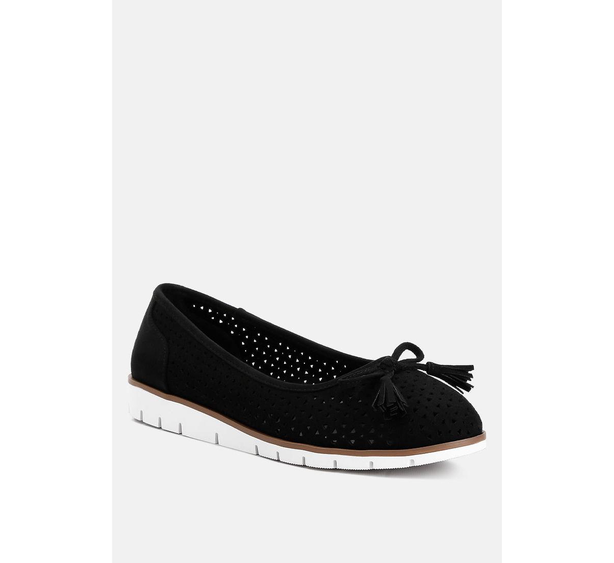 Click here for London RagPacer Perforated Leather Ballerinas Wome... prices