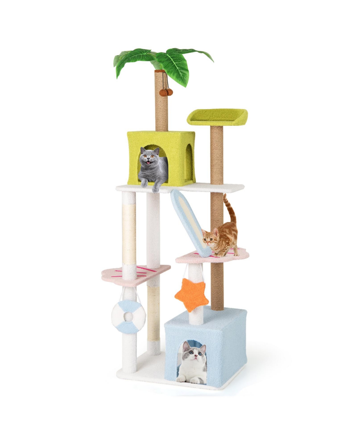 Click here for Gymax 71 Large Cat Tree Multi-level Cat Tower Furn... prices
