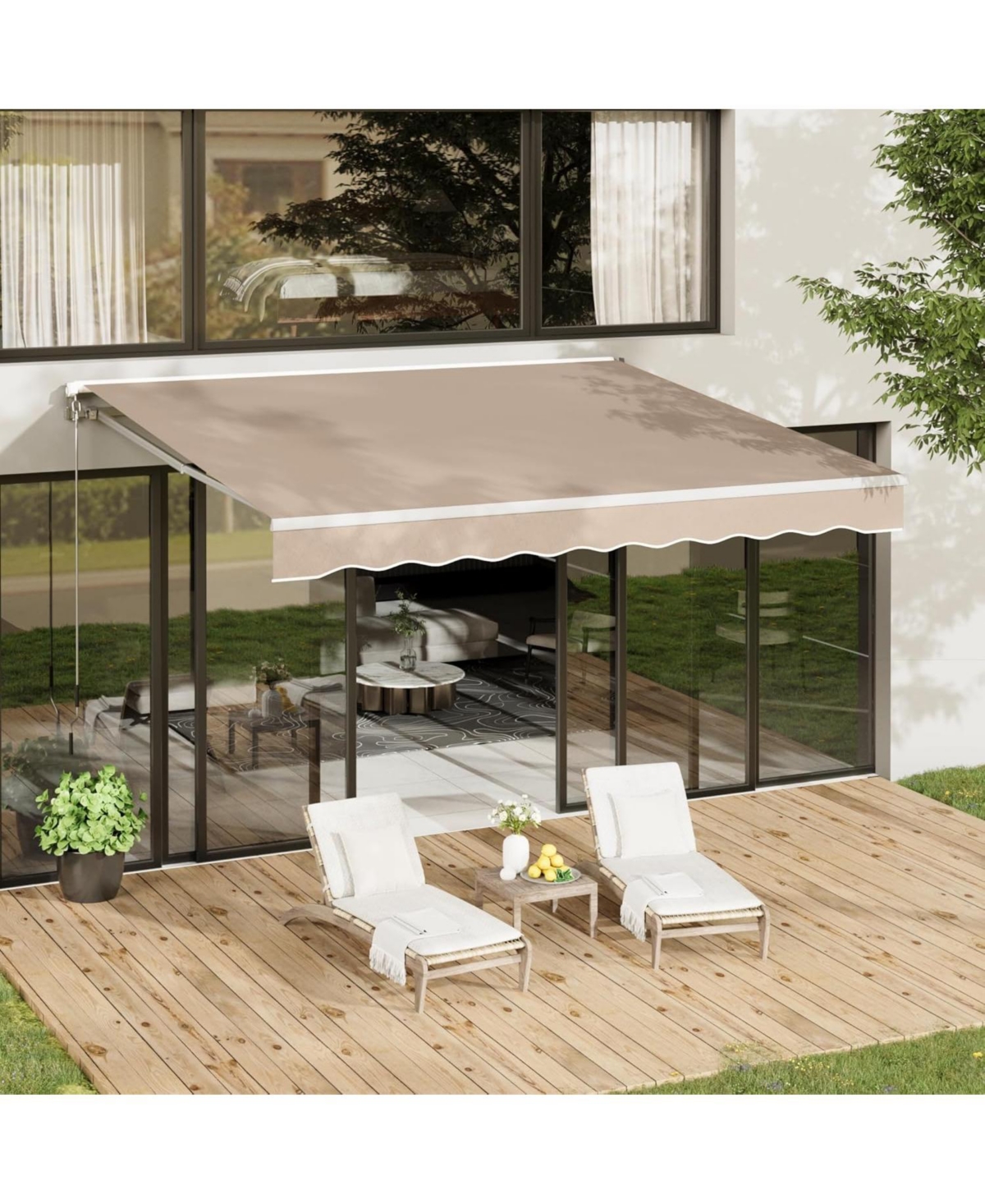 Click here for Aecojoy 13x8 Manual Retractable Awning Sun Shade... prices