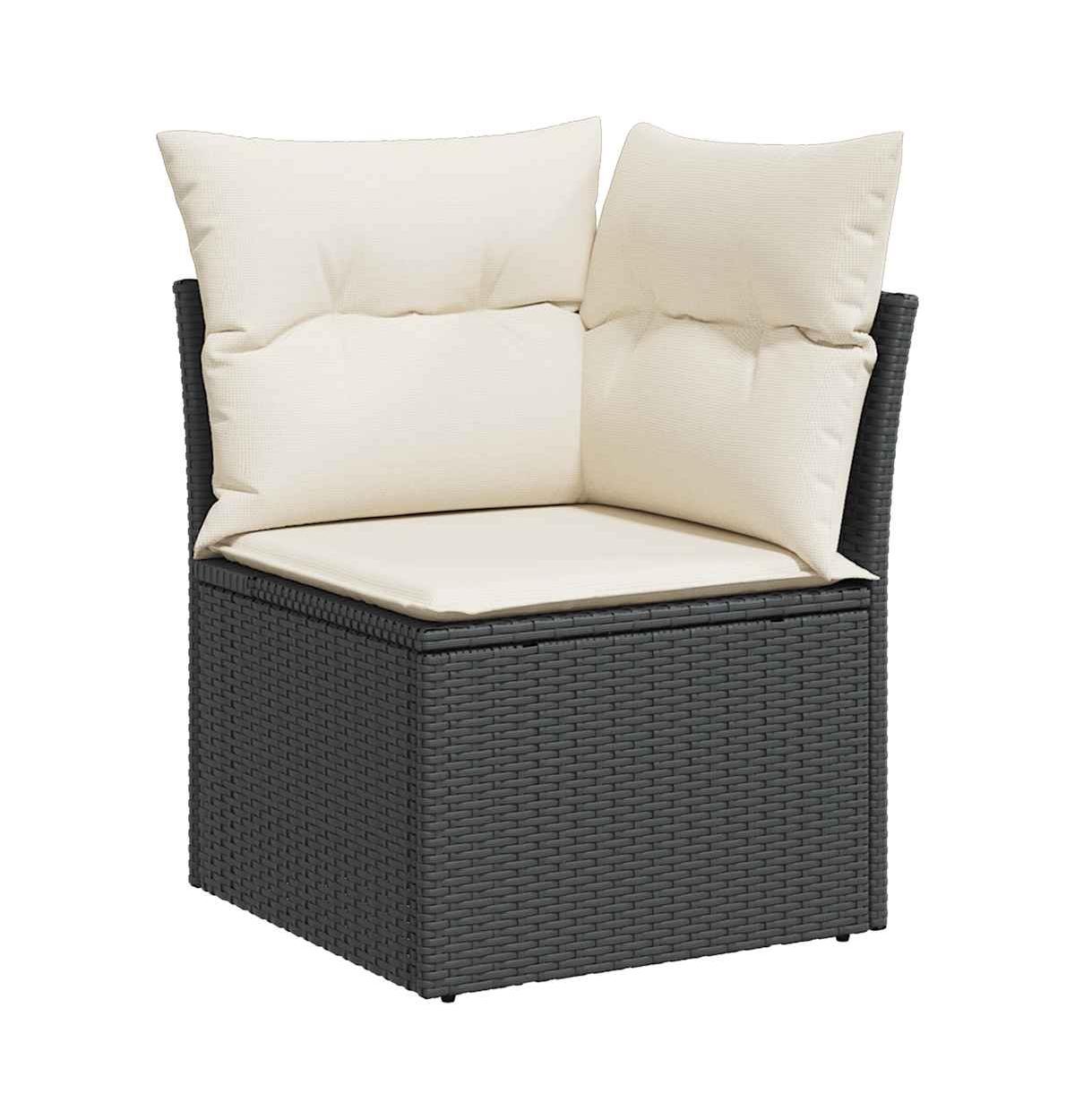 Click here for vidaXL Garden Sofa Black  Cream White prices