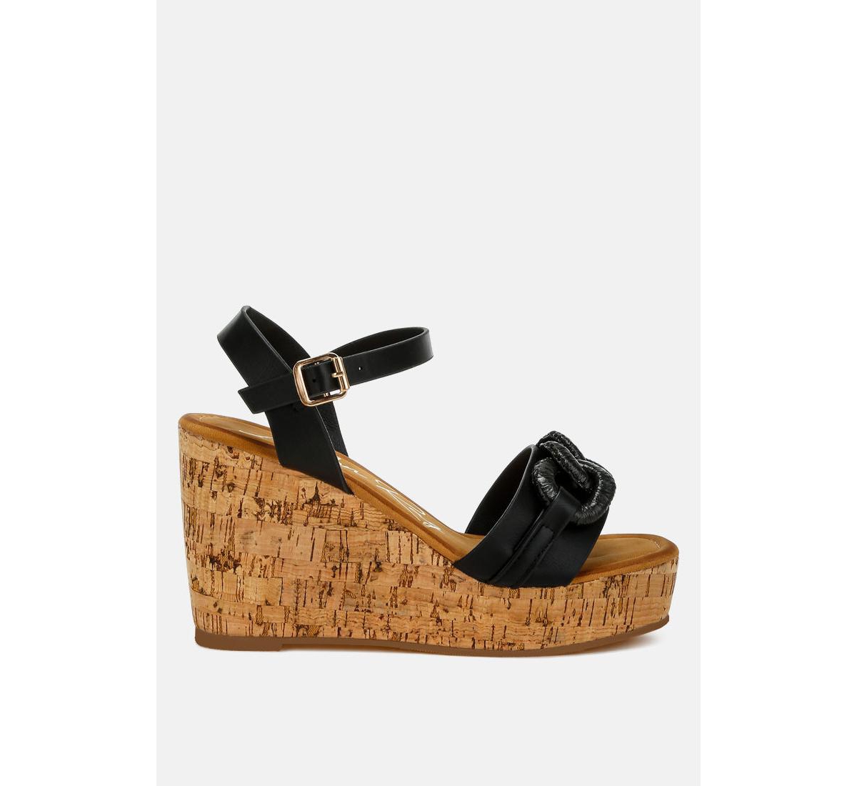 Click here for London Rag Emelda Chain Link Detail Wedge Sandals... prices