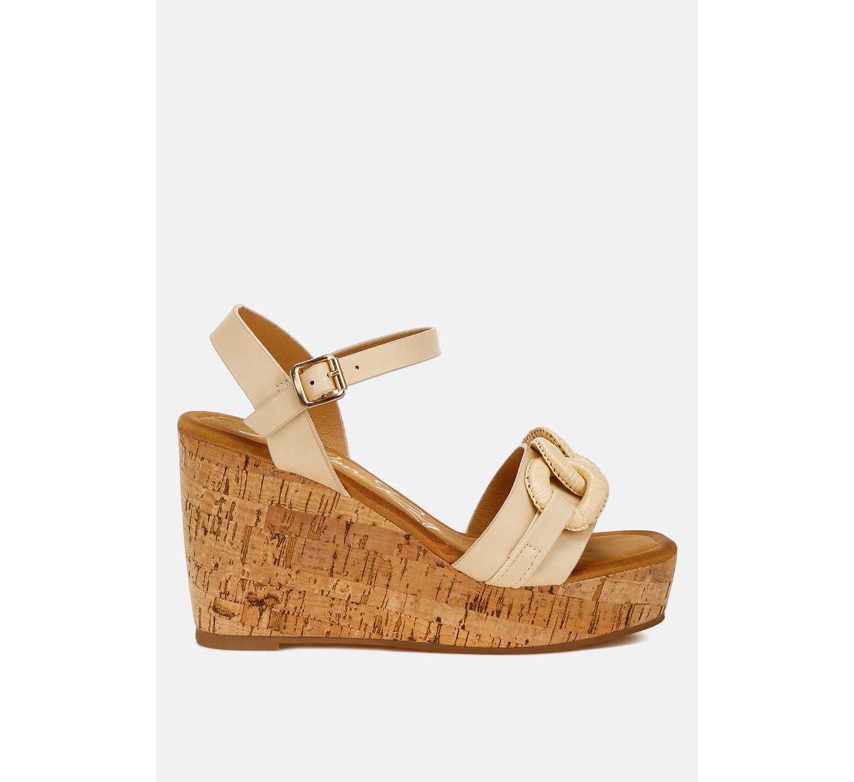 Click here for London Rag Emelda Chain Link Detail Wedge Sandals... prices