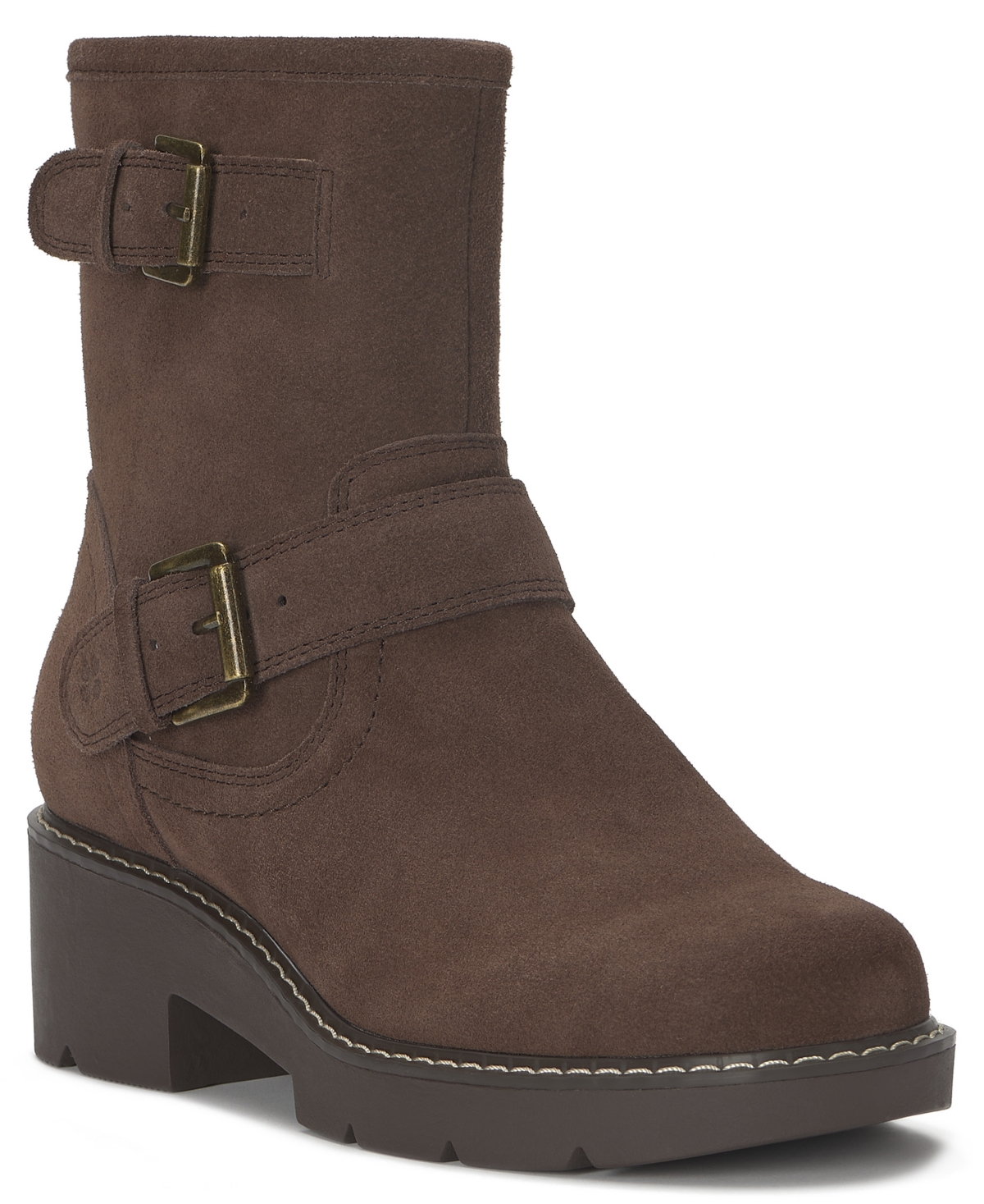 Click here for Lucky Brand Womens Migyn Buckle Round Toe Moto Lug... prices