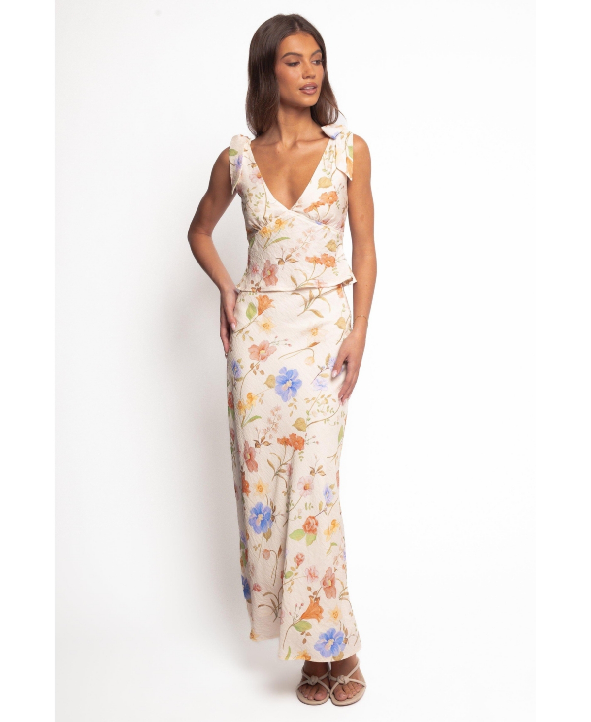 Click here for Petal and Pup Womens Kedra Tie Shoulder Top - Flor... prices