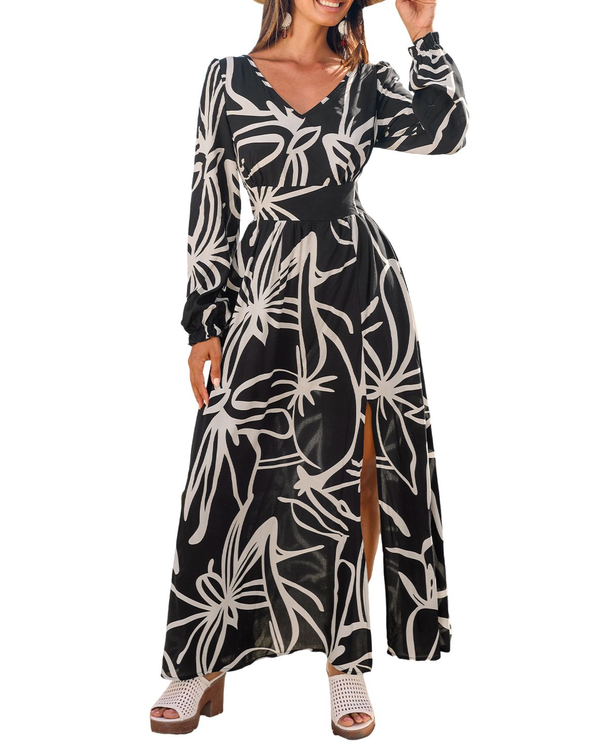 Click here for Cupshe Womens Pleated Tie Back Midi Beach Dress -... prices
