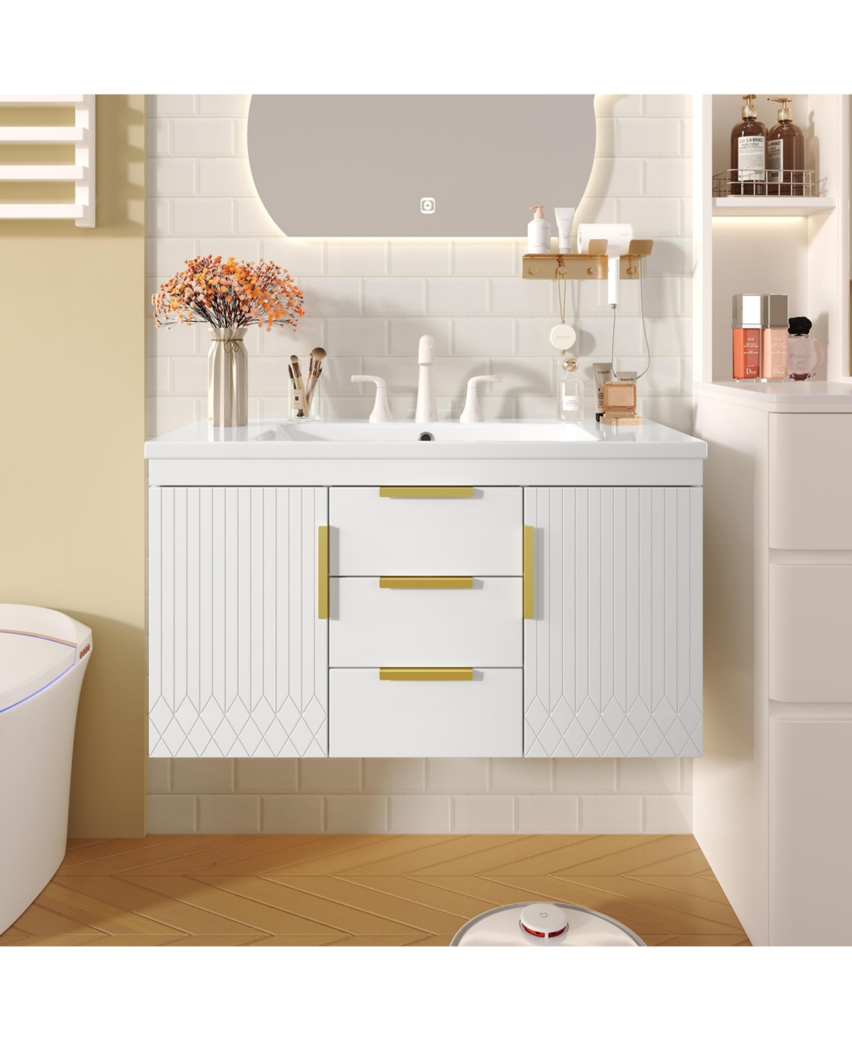 Click here for Lovmor 36inch Wall Mounted Bathroom Vanity Floatin... prices