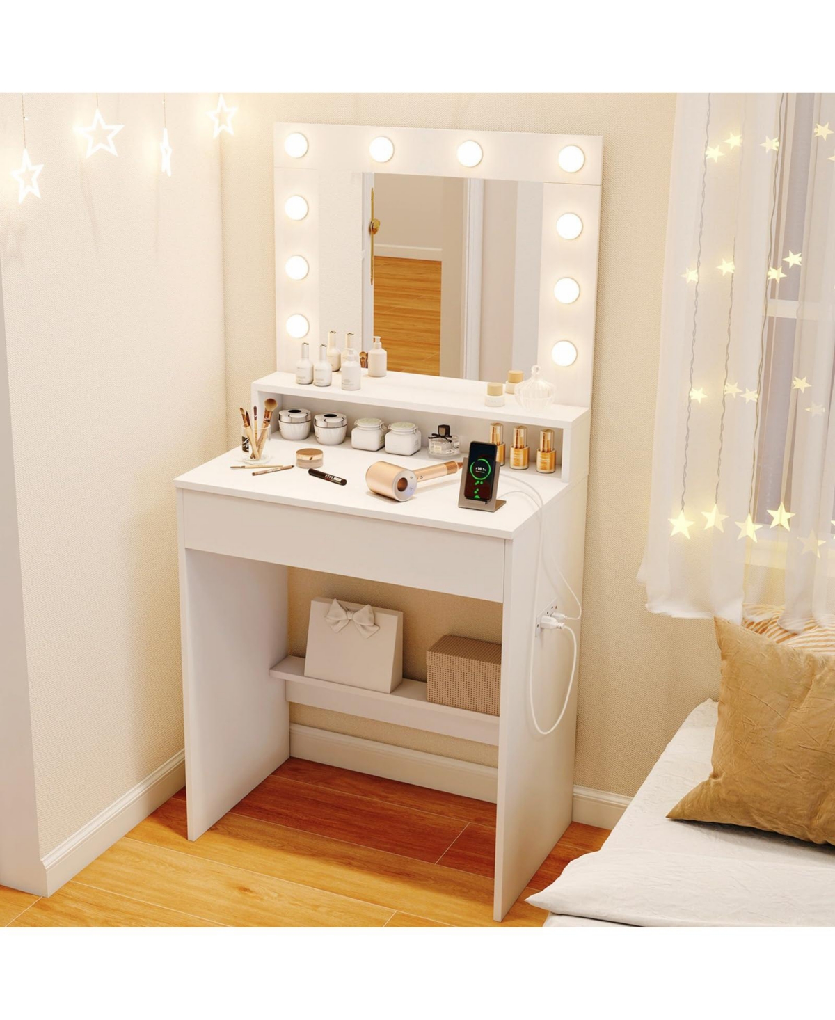 Click here for Volenca Vanity Desk with Adjustable Brightness and... prices