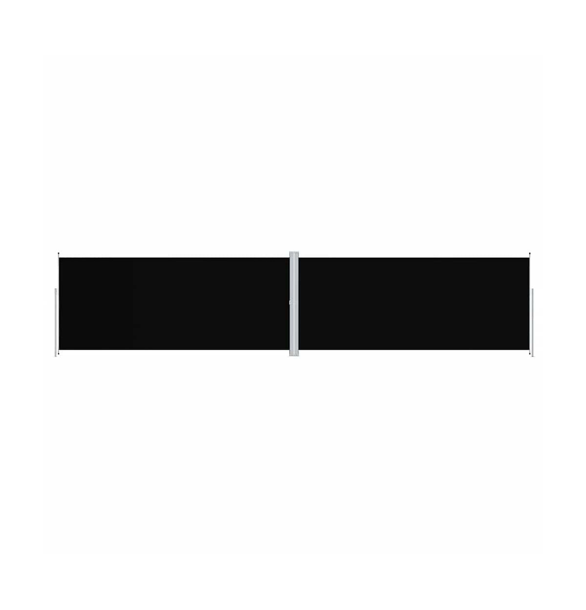 Click here for vidaXL Side Awning Black Polyester  Steel  Aluminu... prices