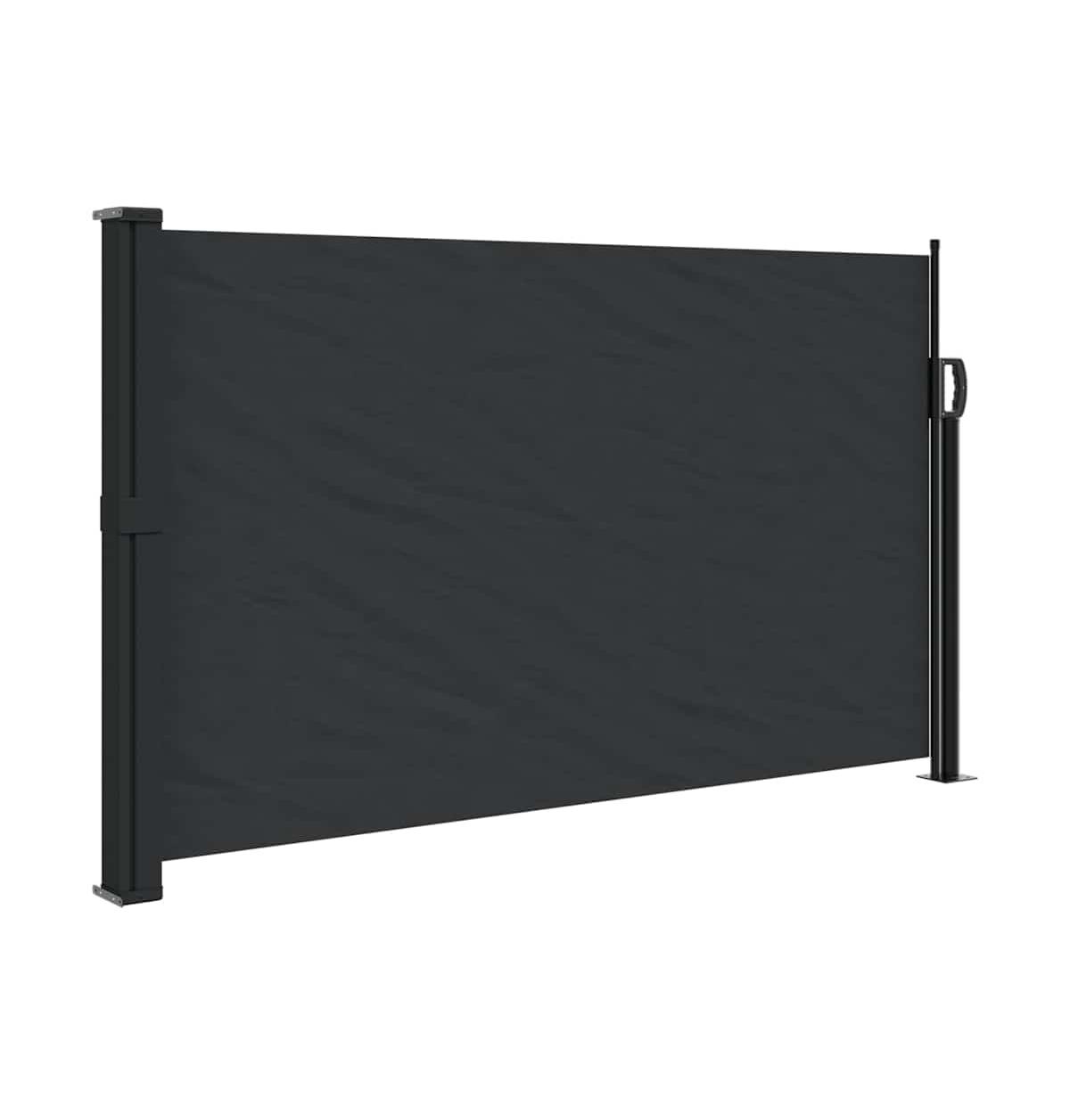 Click here for vidaXL Retractable Side Awning Black - Black prices