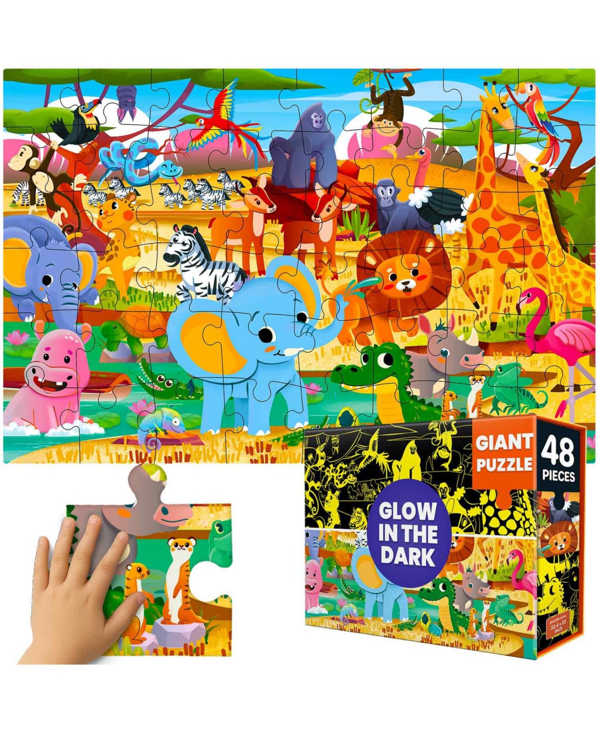 Click here for Quokka 2x3 Ft Glow in the Dark Floor Puzzle for Ki... prices