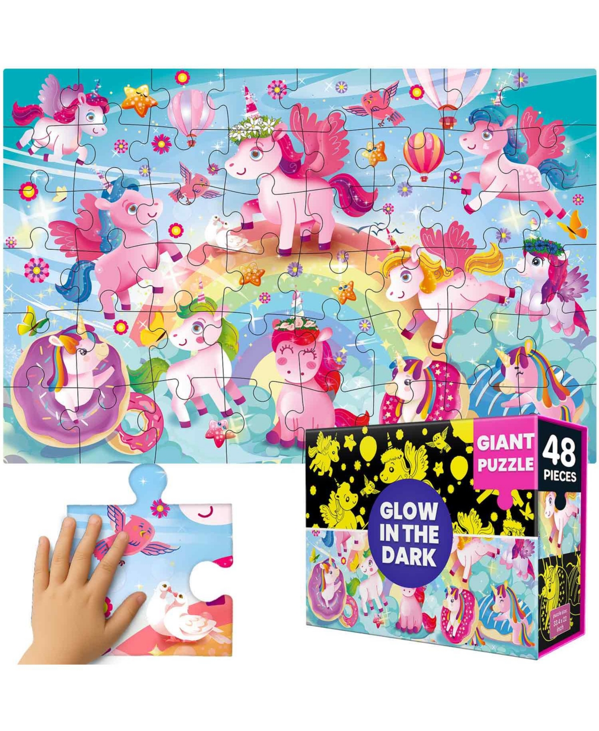 Click here for Quokka 2x3 Ft Glow in the Dark Floor Puzzle for Ki... prices