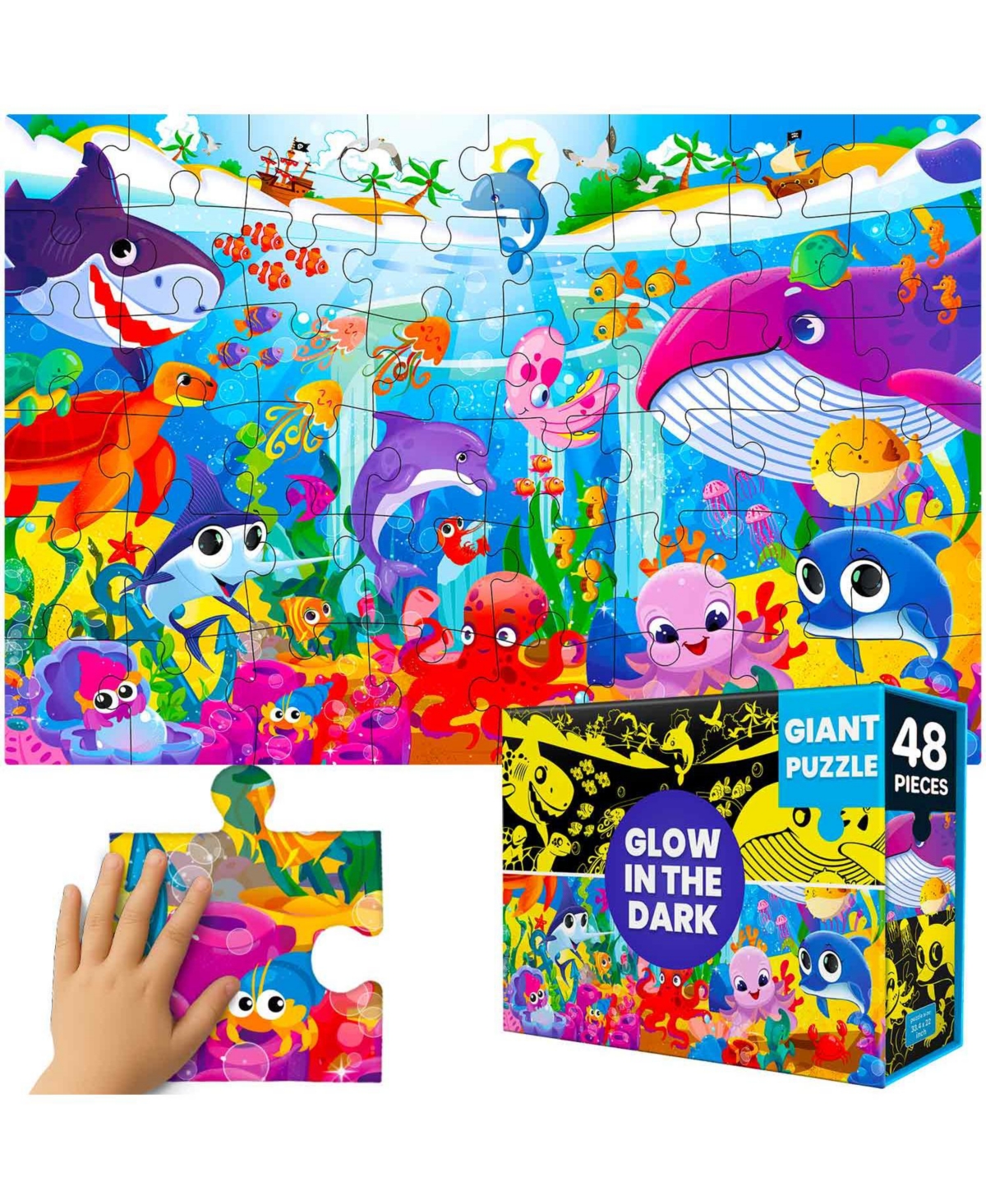 Click here for Quokka 2x3 Ft Glow in the Dark Floor Puzzle for Ki... prices