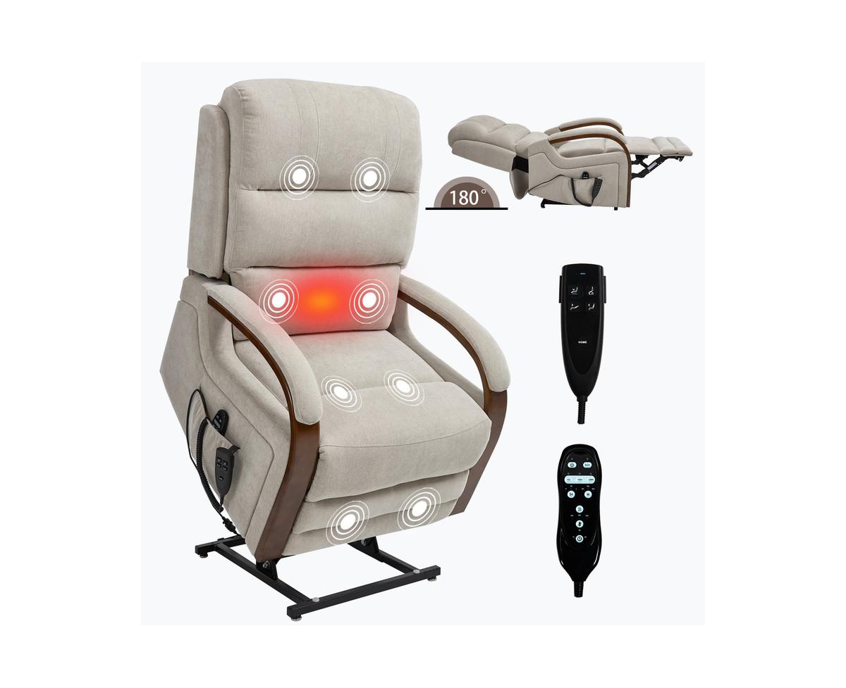 Click here for Power Chenille Lift Recliner Chair Dual Motor Infi... prices